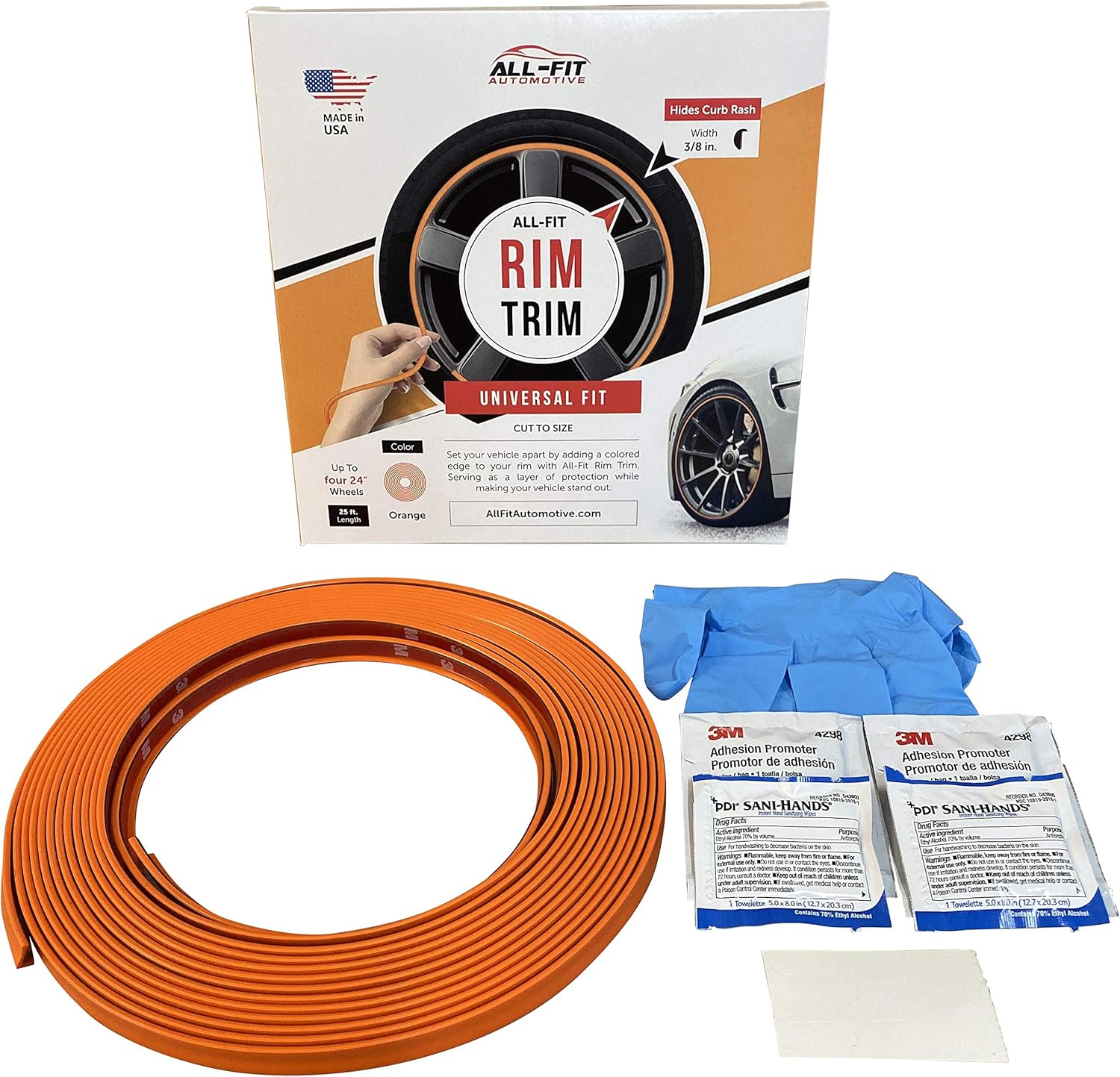 Amazon.com: All-Fit Rim Trim Wheel Protection Strips for Curb Rash ...