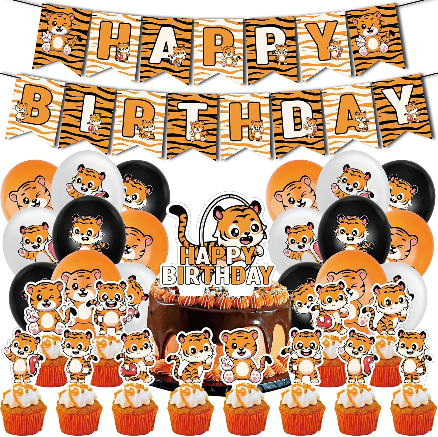 Amazon.com: Tiger Party Decorations Tiger Birthday Party Supplies ...