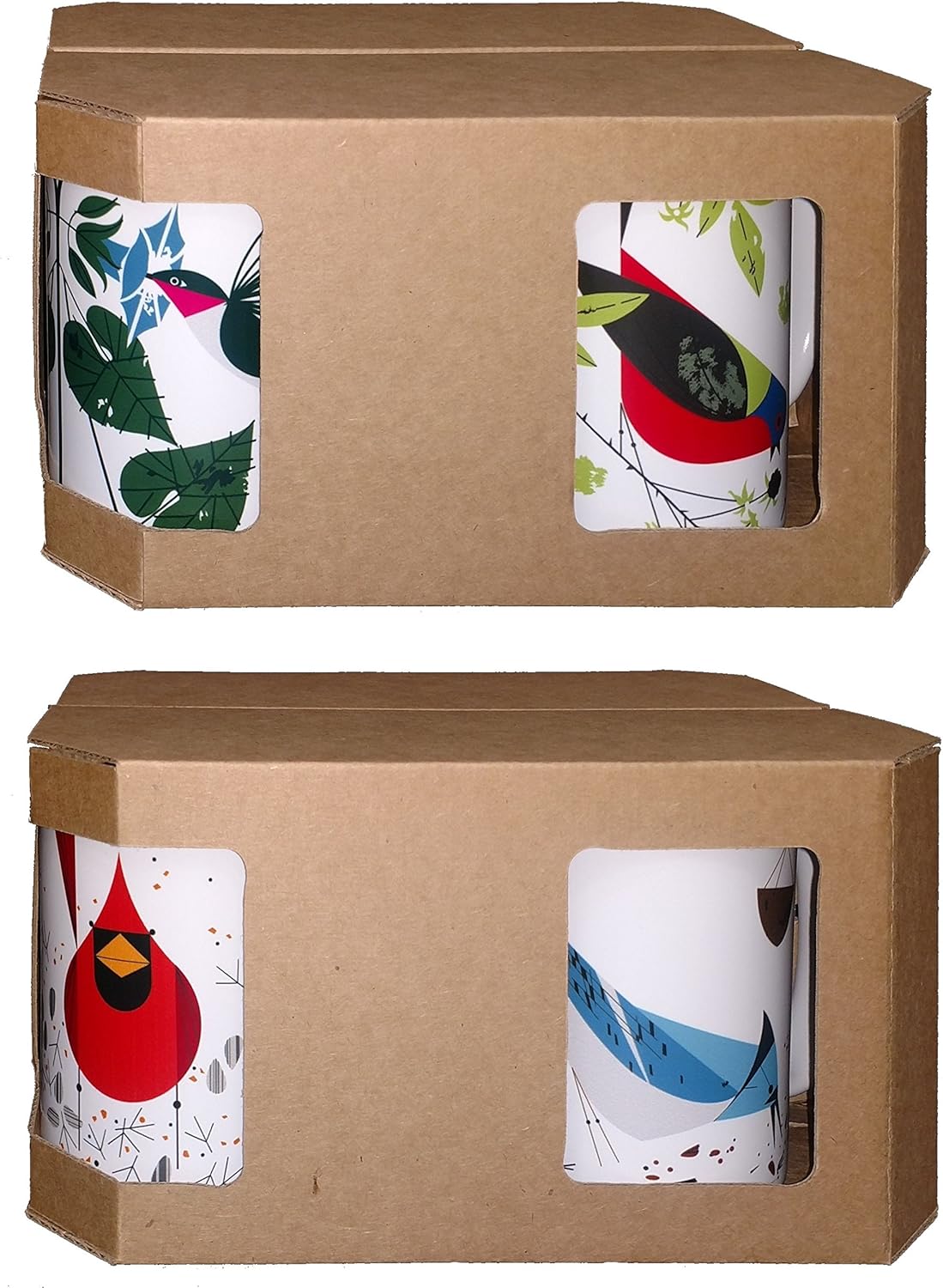 Amazon.com: Charley Harper Assorted Grande Mugs (Boxed Set of 4) : Home ...