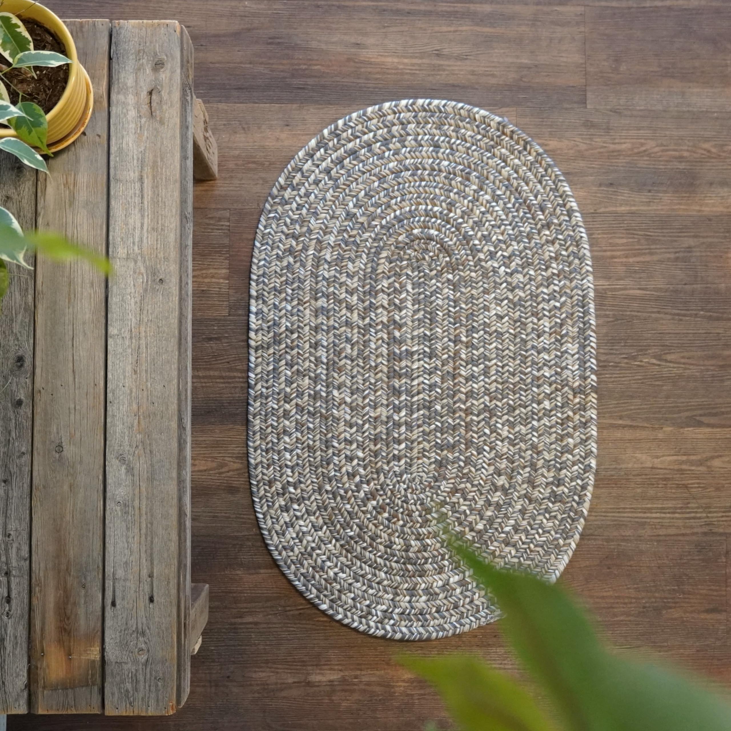 Amazon.com: Orchid Blended Tweed Reversible Braided 8X10 Area Rug ...