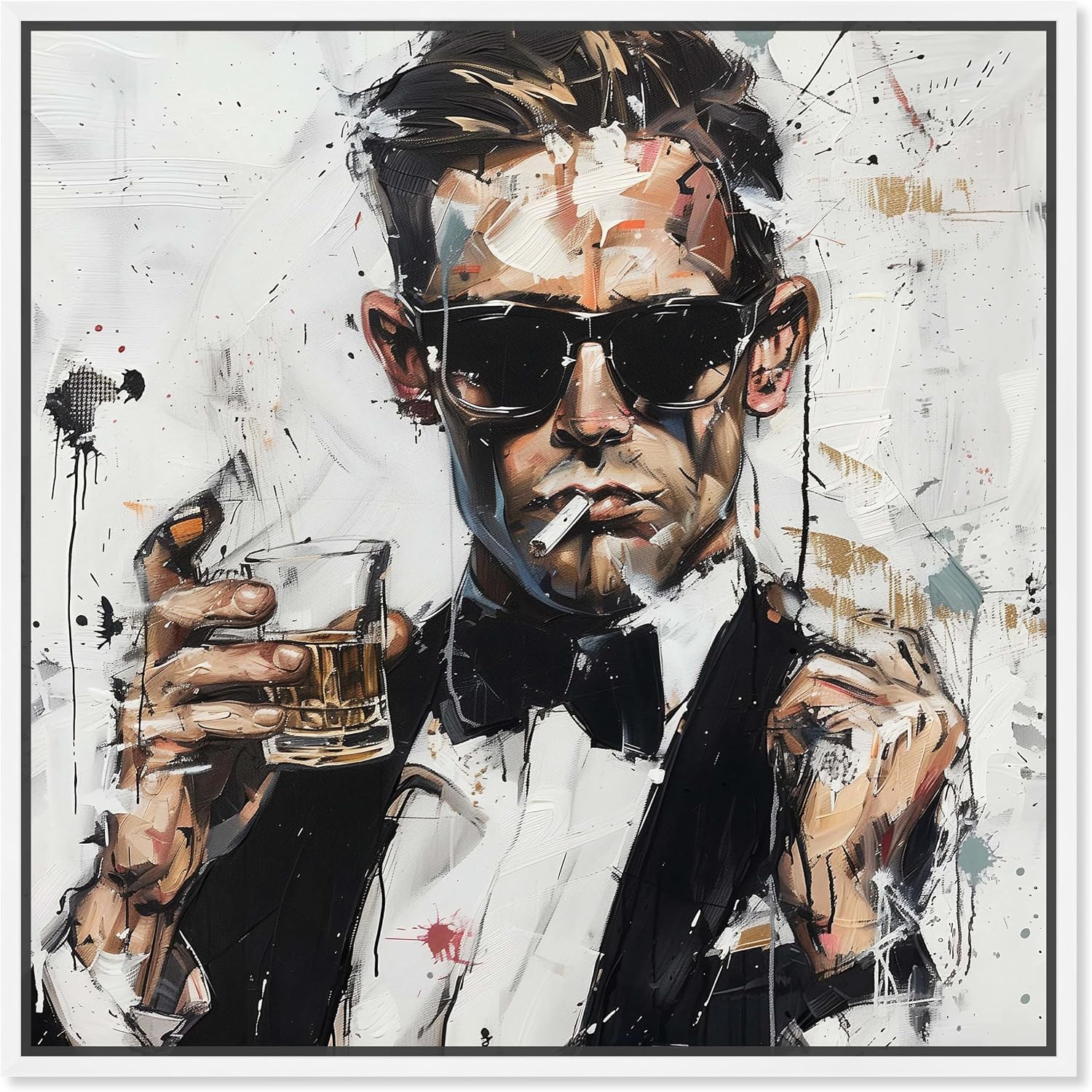 Amazon.com: Man Of Style Manly Inspirational Cowboy Canvas Wall Art by ...