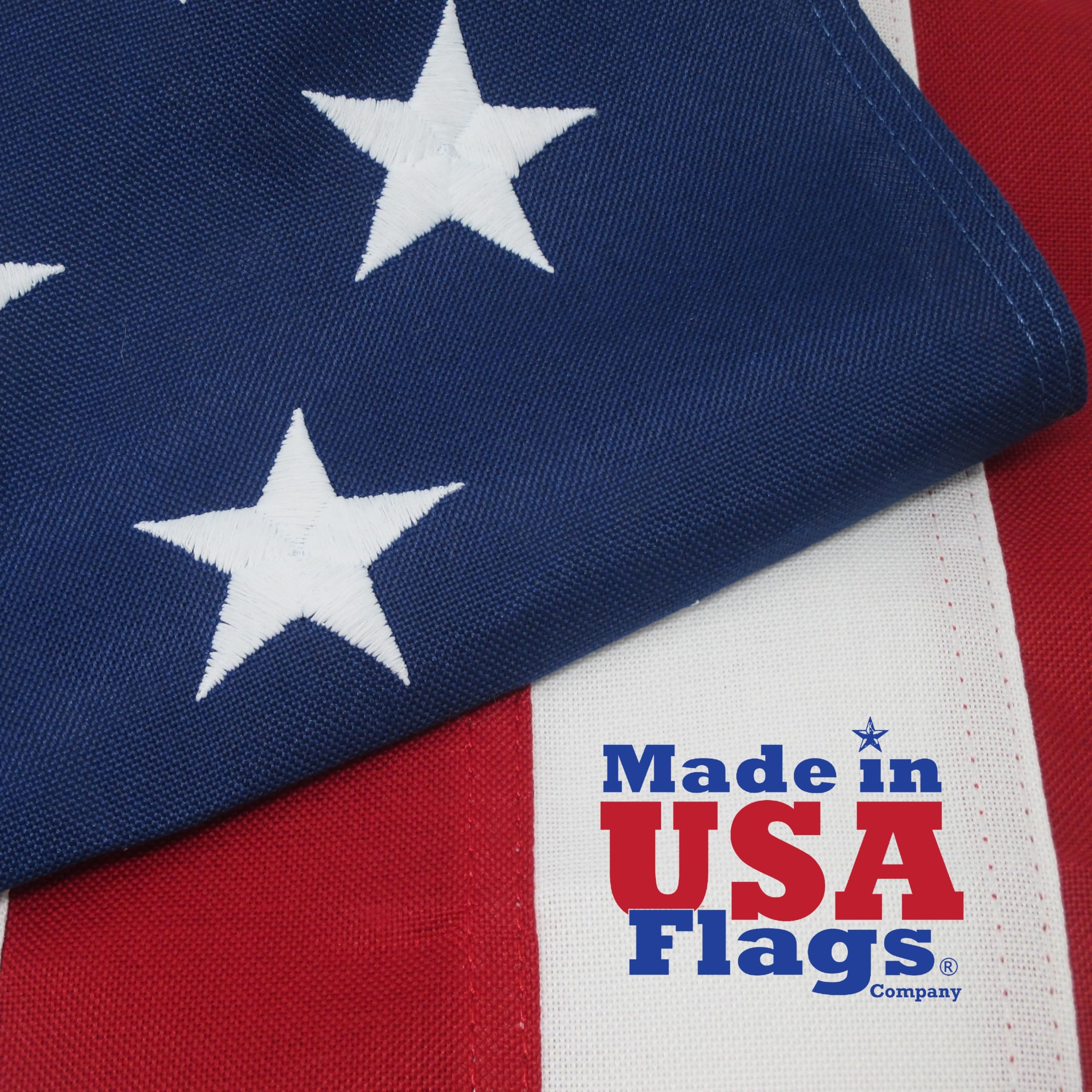 Amazon.com : Made in USA Flags Co - 5x8 American Flag - Heavy Duty USA ...