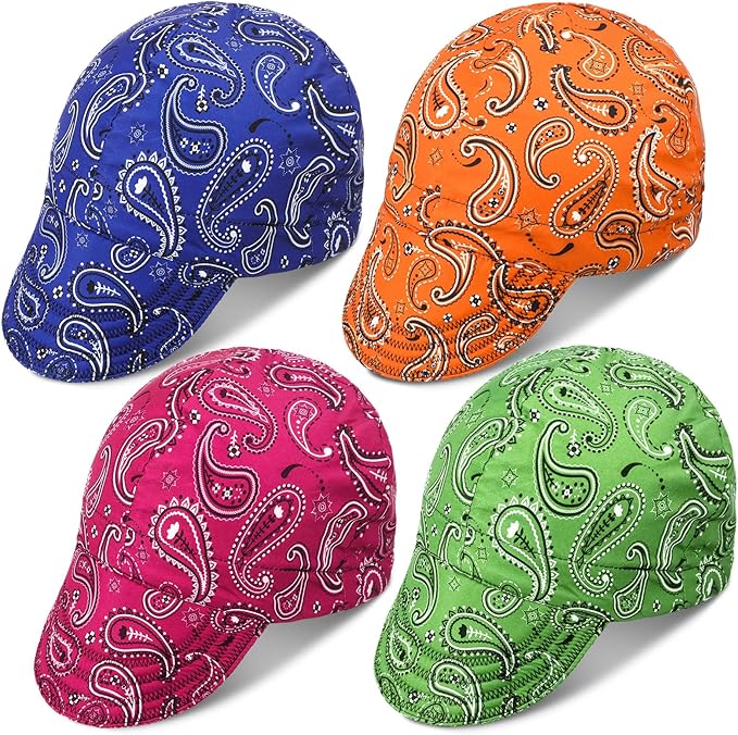 Mepase 4 Pcs Welding Caps Welding Beanie Hats Bulk for Men Women Welder ...