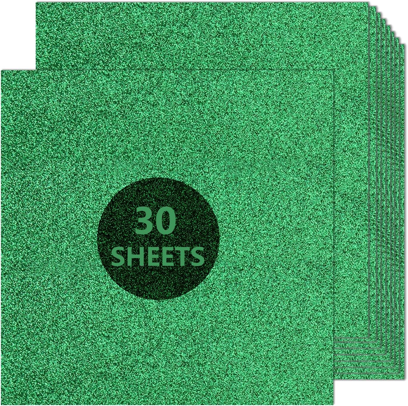 Amazon.com : Green Glitter Cardstock 12 x 12, Paper for Cricut, Thick ...