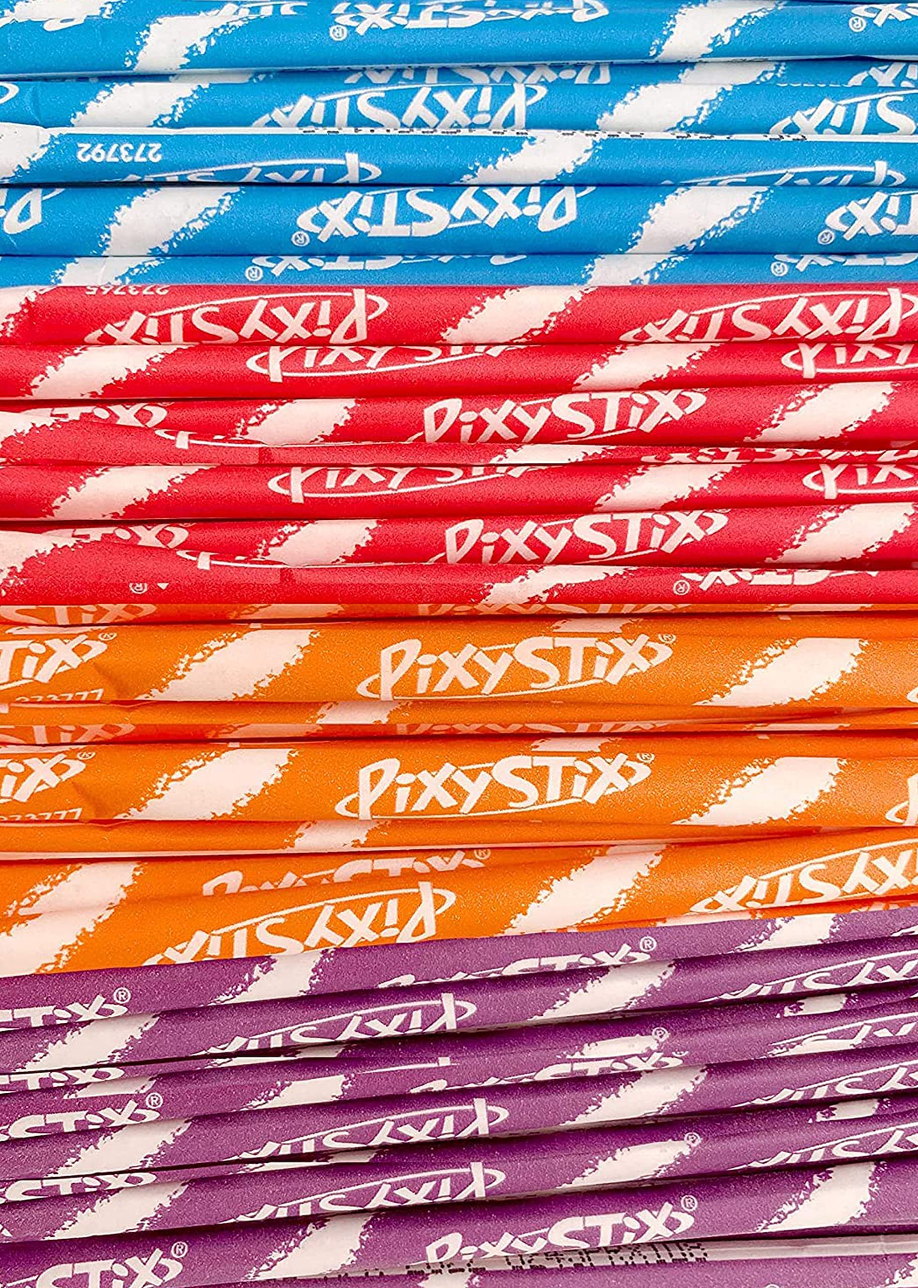 Wonka Pixy Stix Sugar Candy Powder Straws, 500 Count, Assorted Flavors ...