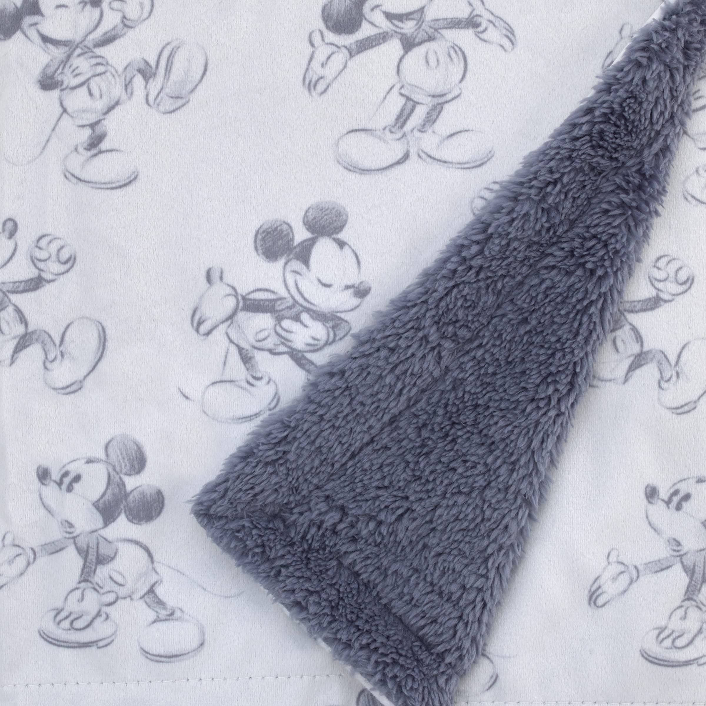 Snapklik.com : Disney Mickey Mouse - Call Me Mickey White And Blue Super Soft Baby Blanket