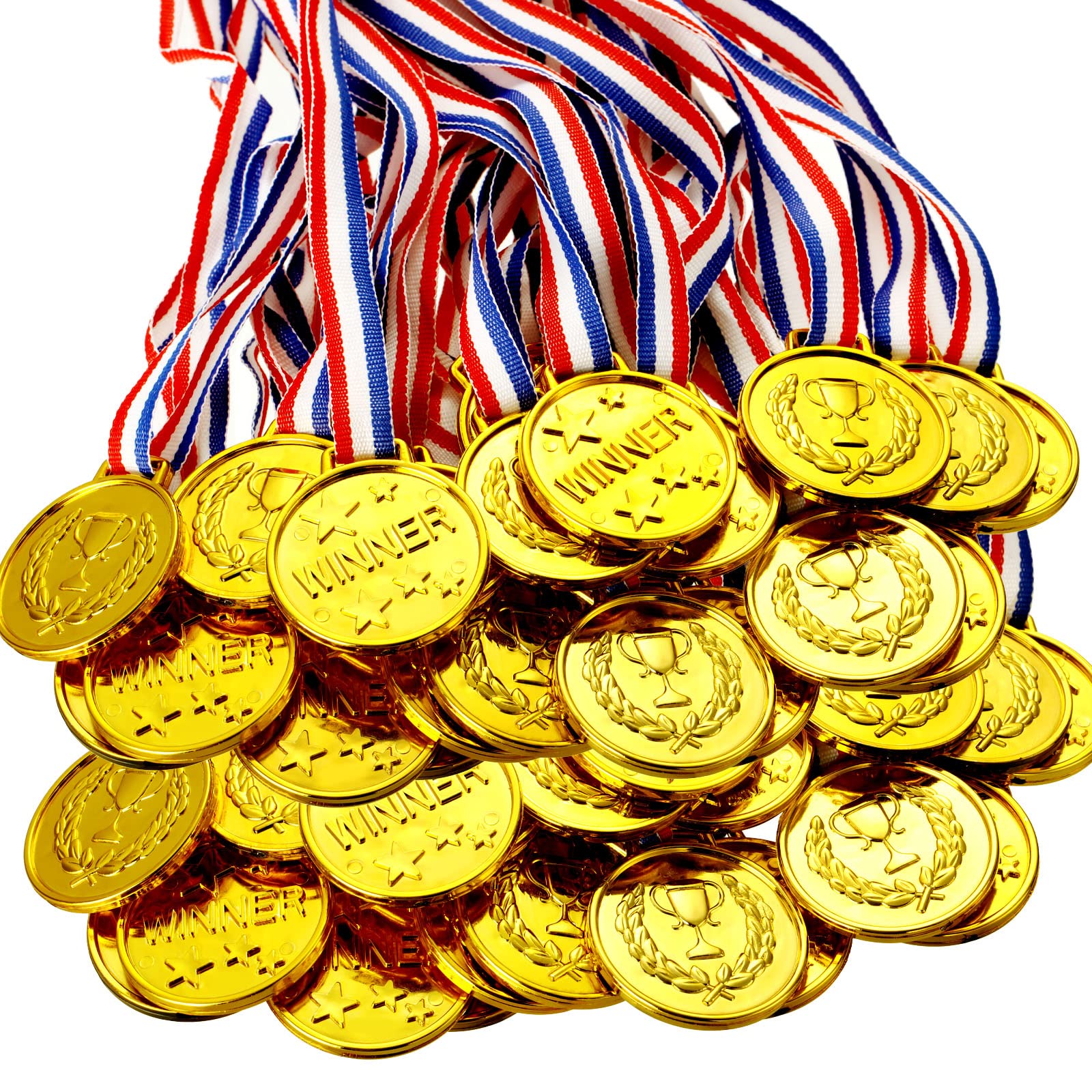 Snapklik.com : Gejoy 30 Pieces Gold Plastic Winner Award Medals ...