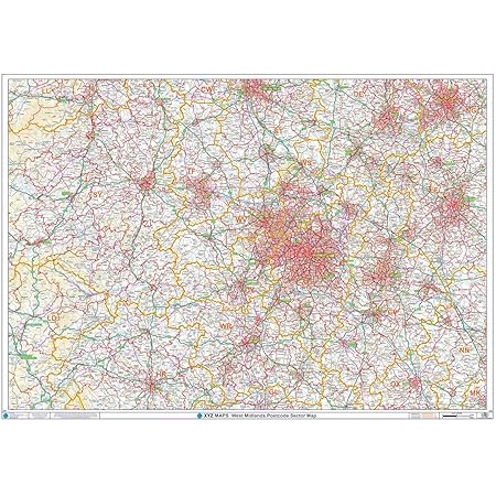 Postcode Sector Map - (S12) - North West England - Wall Map-Paper ...