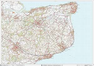 Amazon.com : Canterbury - CT - Postcode Wall Map - 47" x 33.25 ...