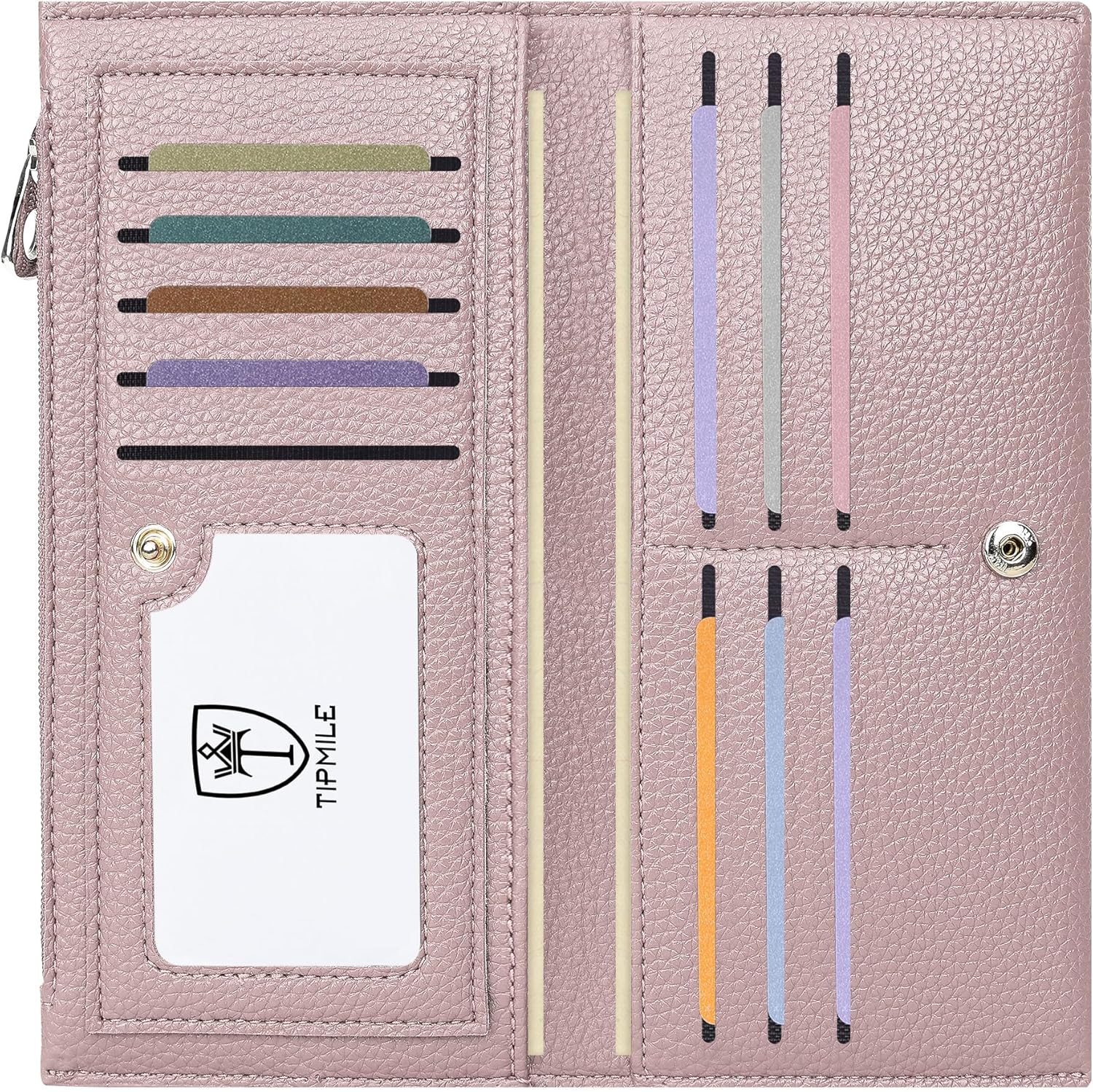 Amazon.com: Tipmile Ultra Slim Wallet for Women Bifold Leather RFID ...