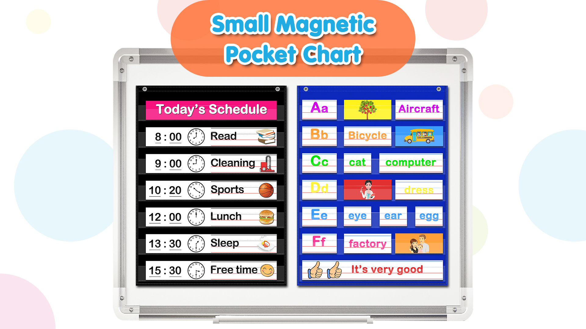 Watch Auchq Small Magnetic Pocket Chart on Amazon Live