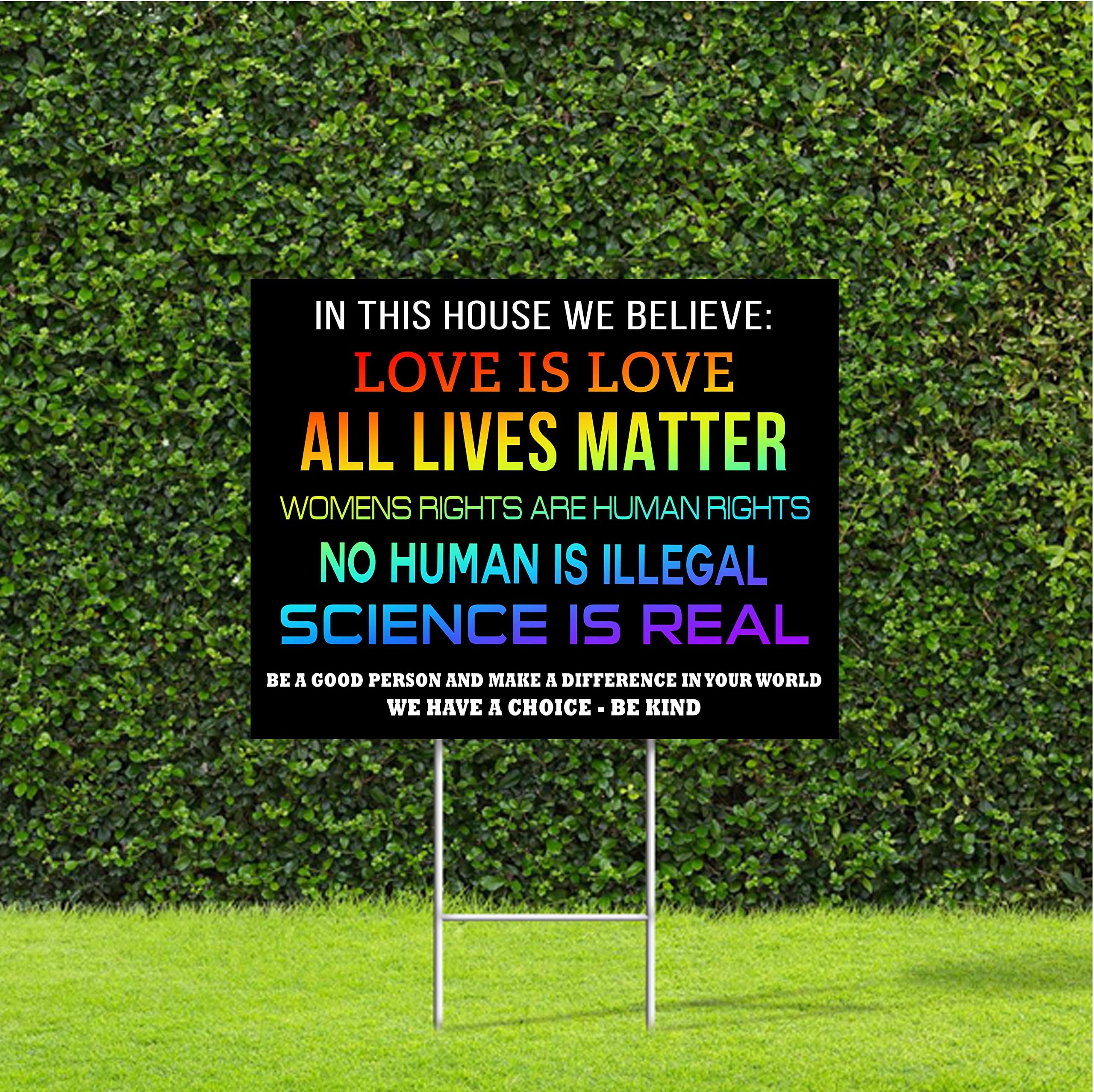 Amazon.com : SignPro We Believe Yard Sign | We Believe Sign | Black ...