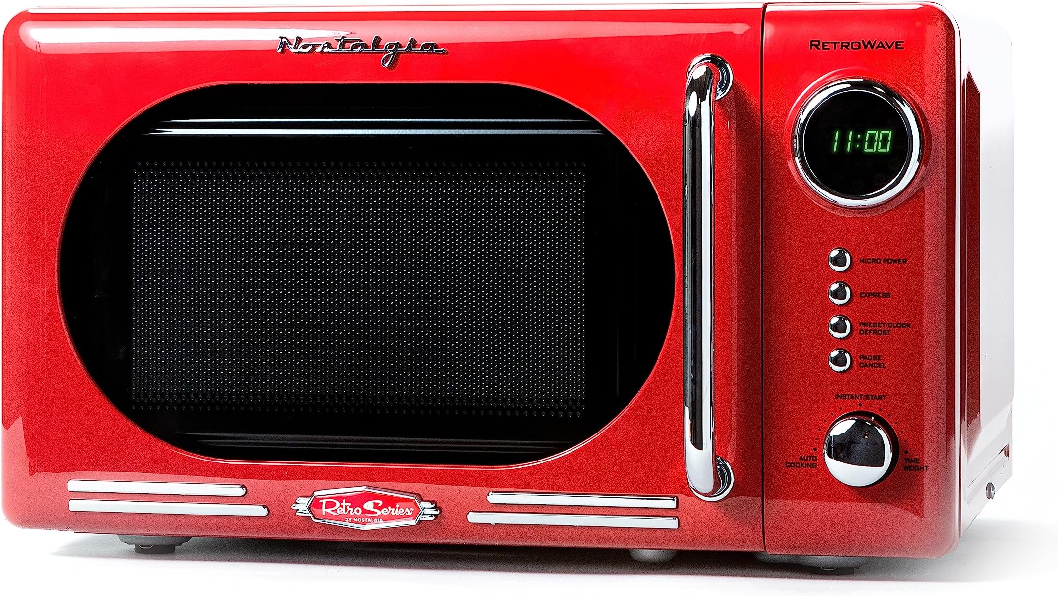 Nostalgia Retro Compact Countertop Microwave Oven - 0.7 Cu. Ft. - 700 ...