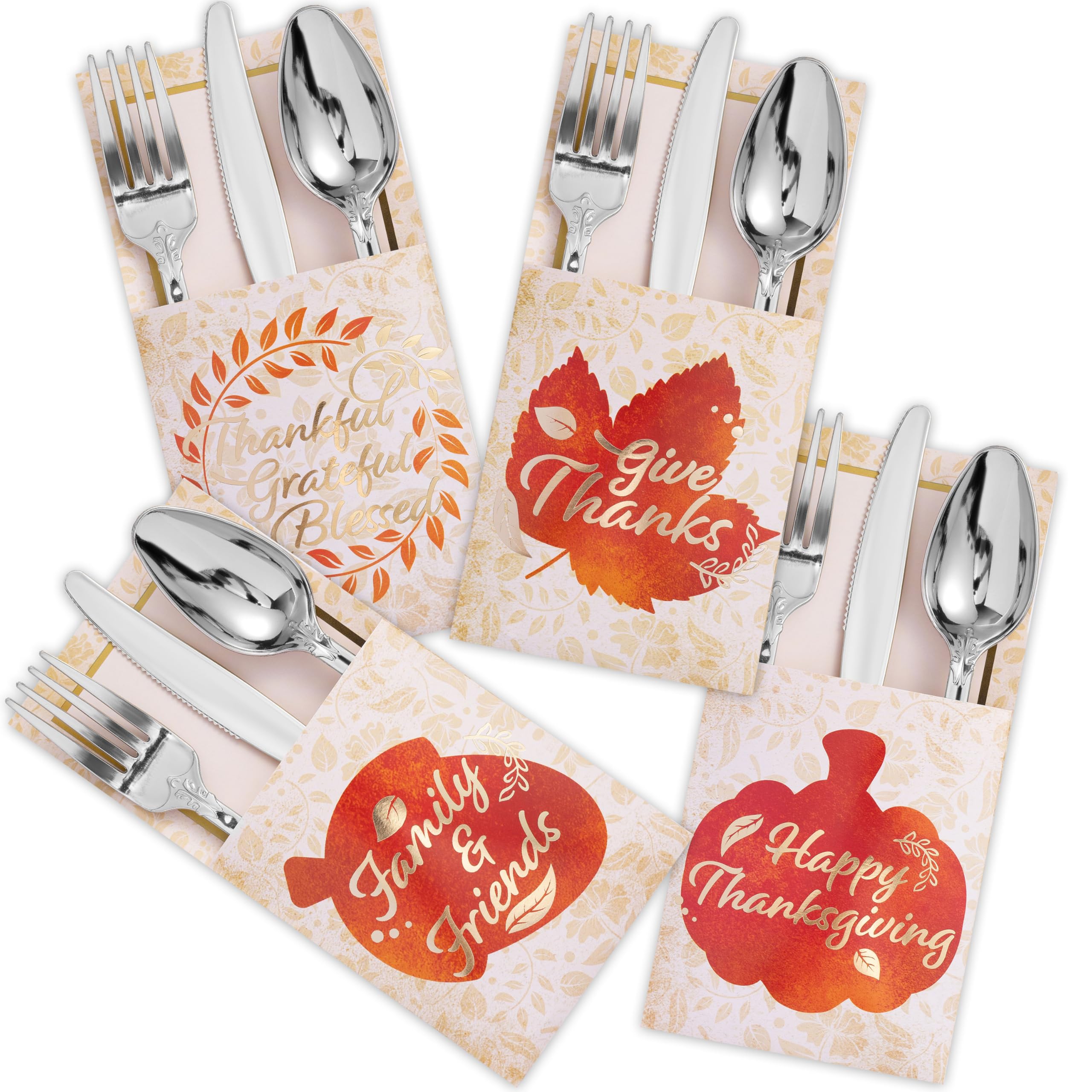 Snapklik.com : JOYIN 36PCS Thanksgiving Turkey Cutlery Holders