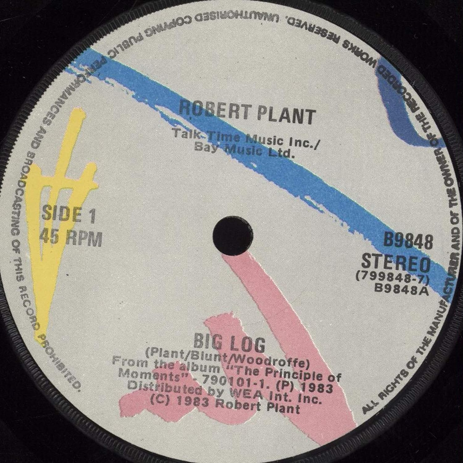 Amazon | Big Log - Robert Plant 7" 45 | Robert Plant | ミュージック | ミュージック