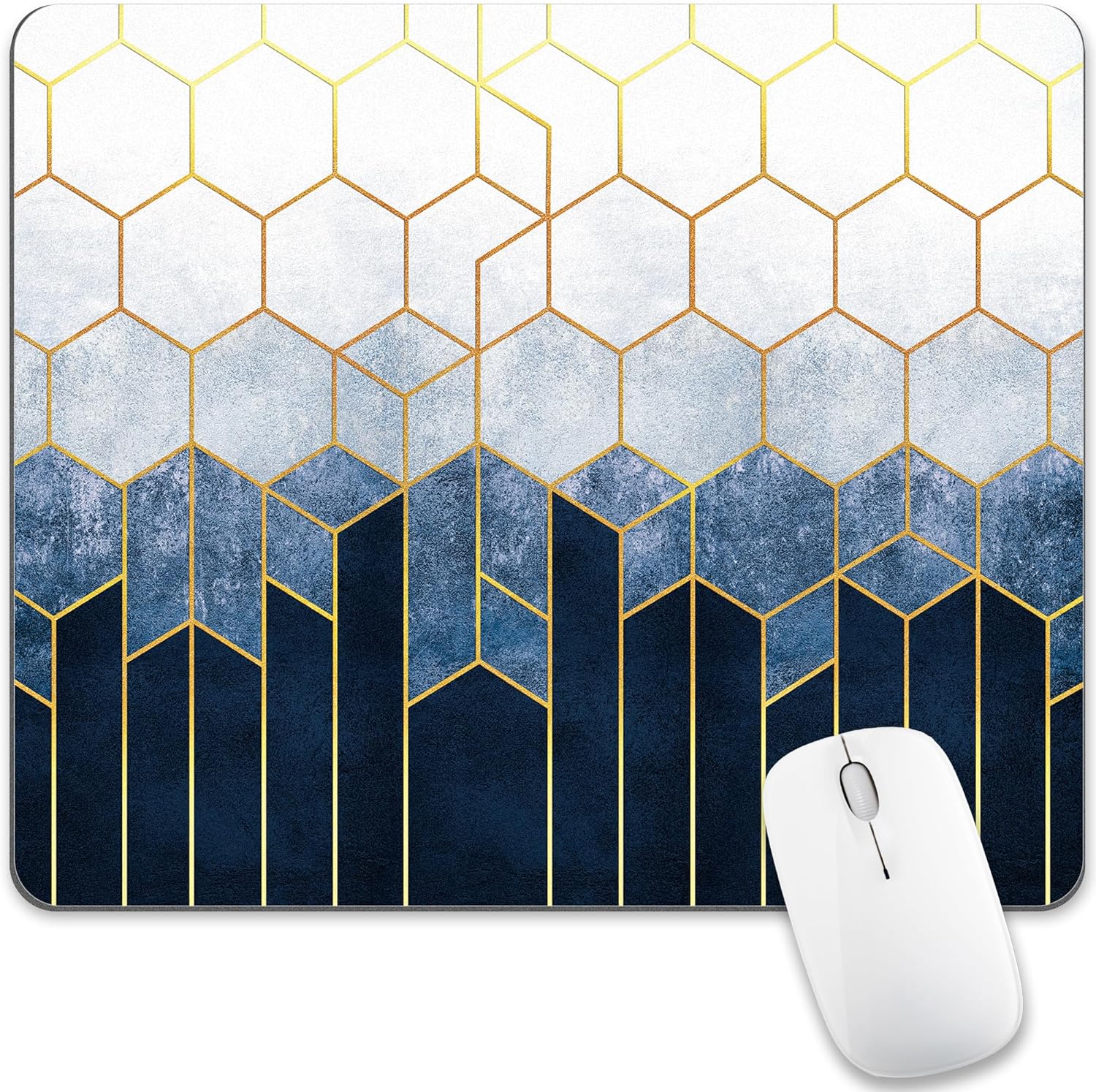 Amazon.com: Blue Marble Abstract Geometric Mouse Pad Cute, Modern ...