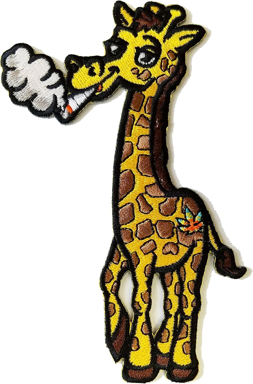 Amazon.com: Pot Smoking Pals Funky Giraffe - Iron on Embroidered Patch ...