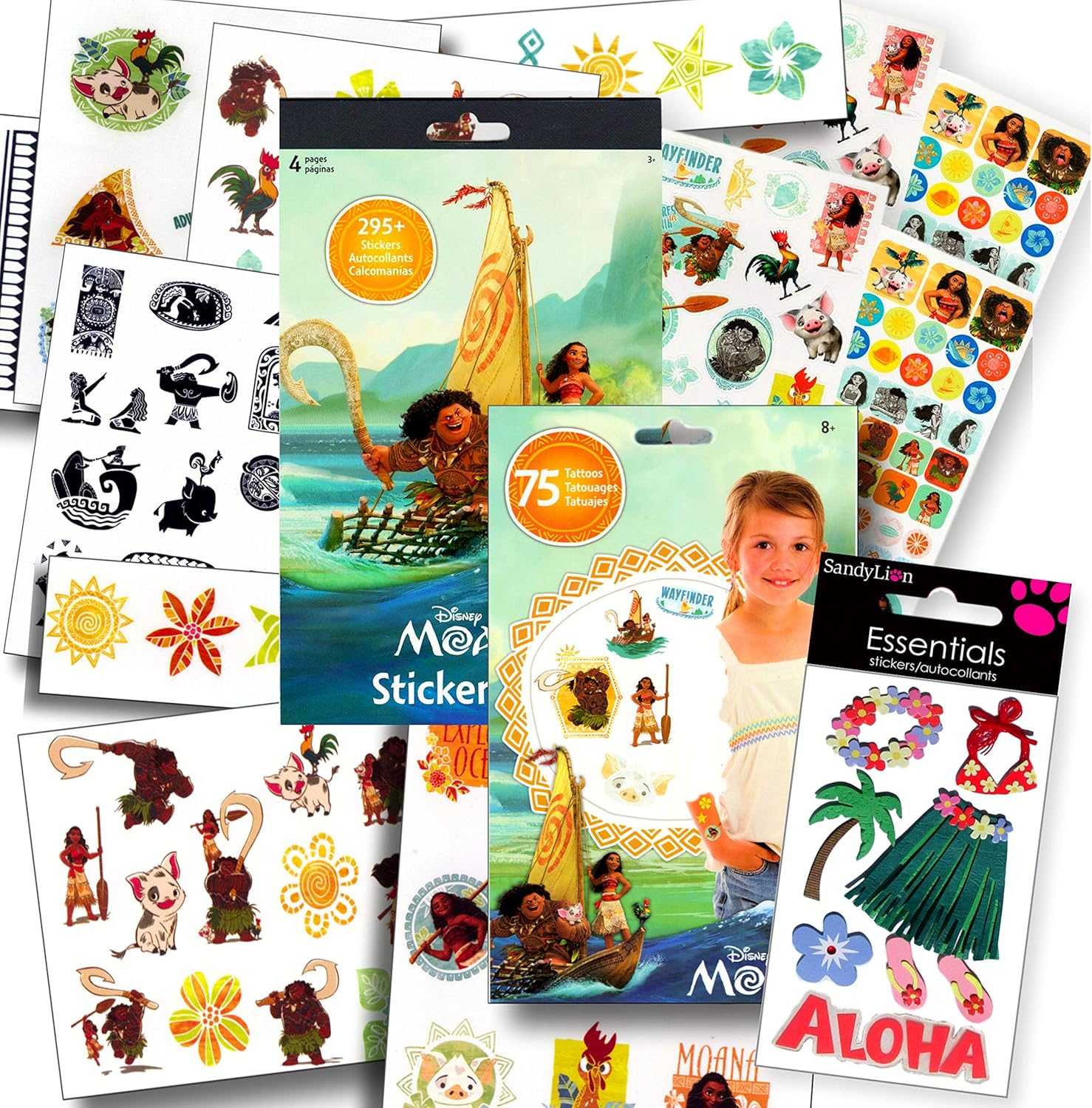 Amazon.com: Disney Moana Stickers and Tattoos Party Favors Set : Toys ...