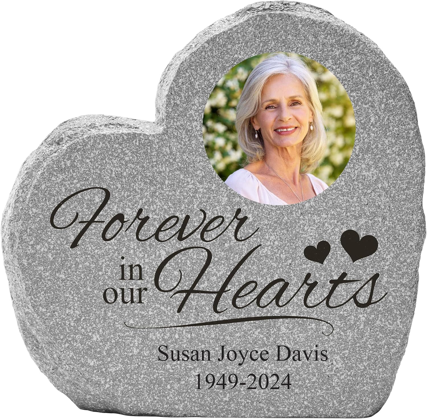 Amazon.com: Let's Make Memories Personalized Memorial Stone - Photo ...