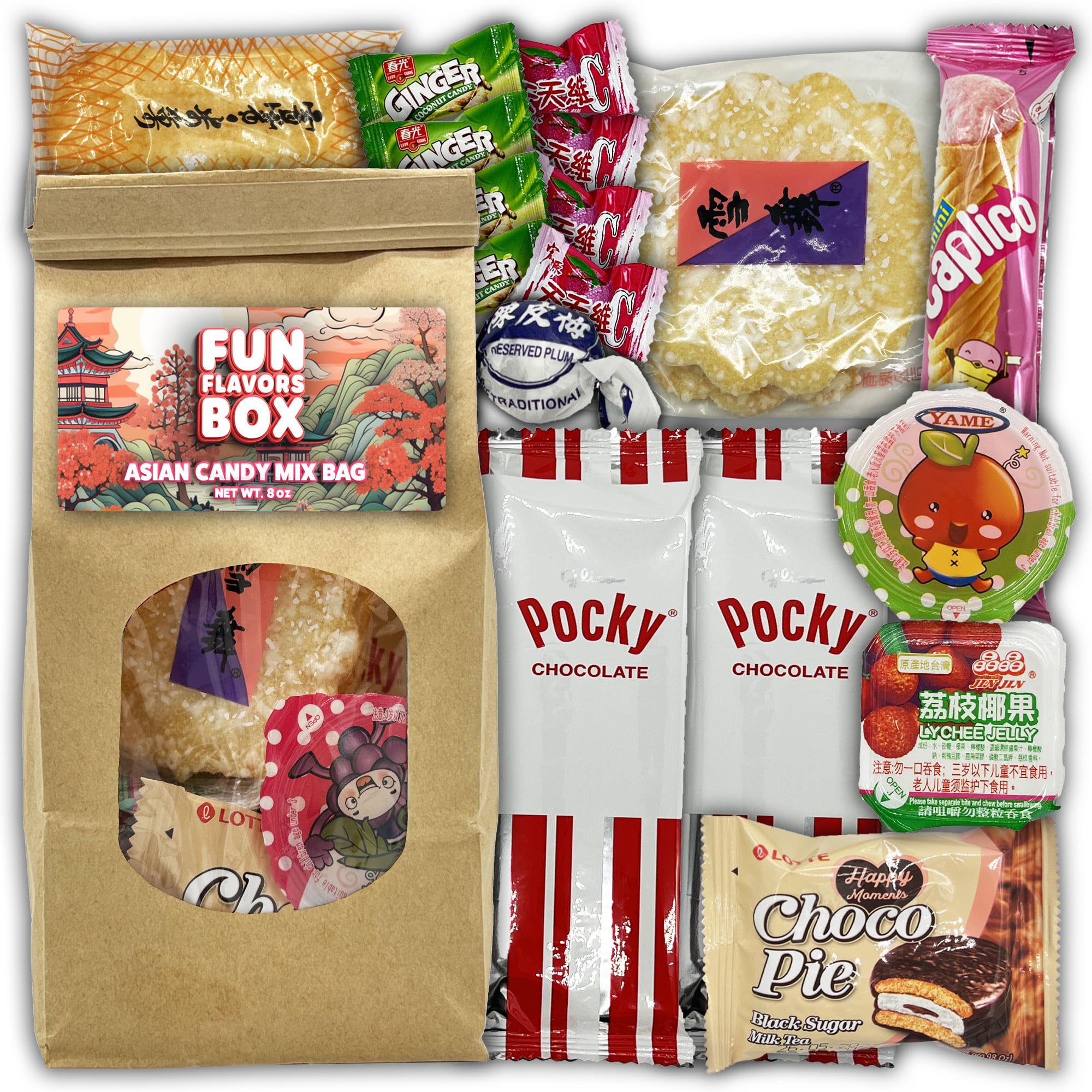 Amazon.com : Asian Snack Candy Mix Bag (20 Count) Variety Pack for ...