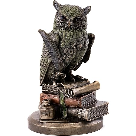 Amazon.com: Top Collection Owl on Book Statue - Great Horned Owl ...