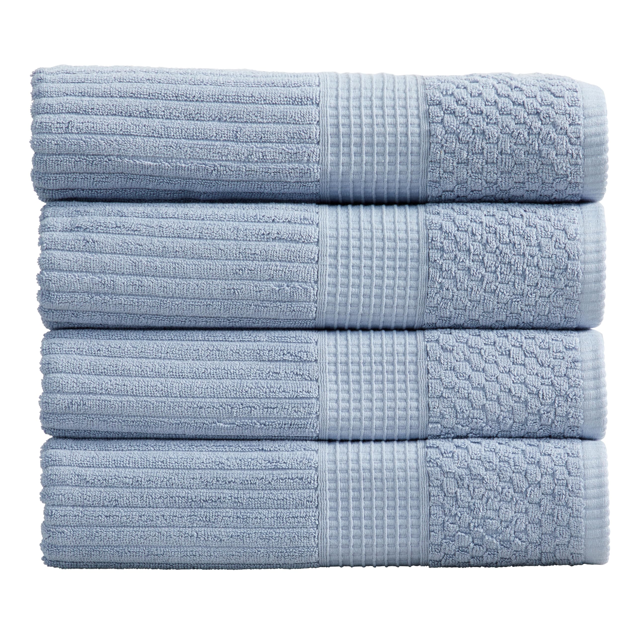 Amazon.com: Springtree Home 100% Cotton Bath Towel Set of 4 | Super ...