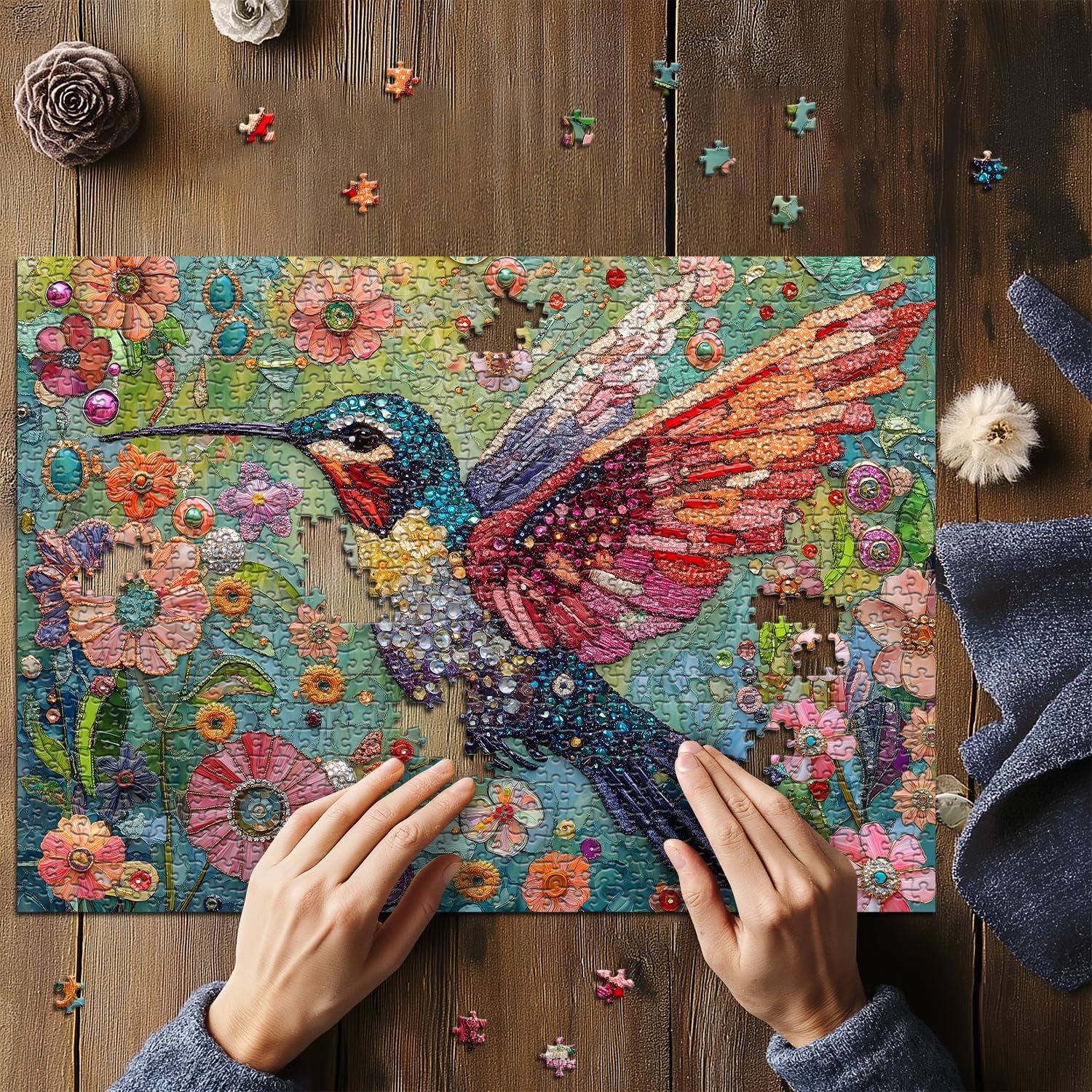 Snapklik.com : Hummingbird Puzzles For Adults 1000 Pieces, Nature Birds ...