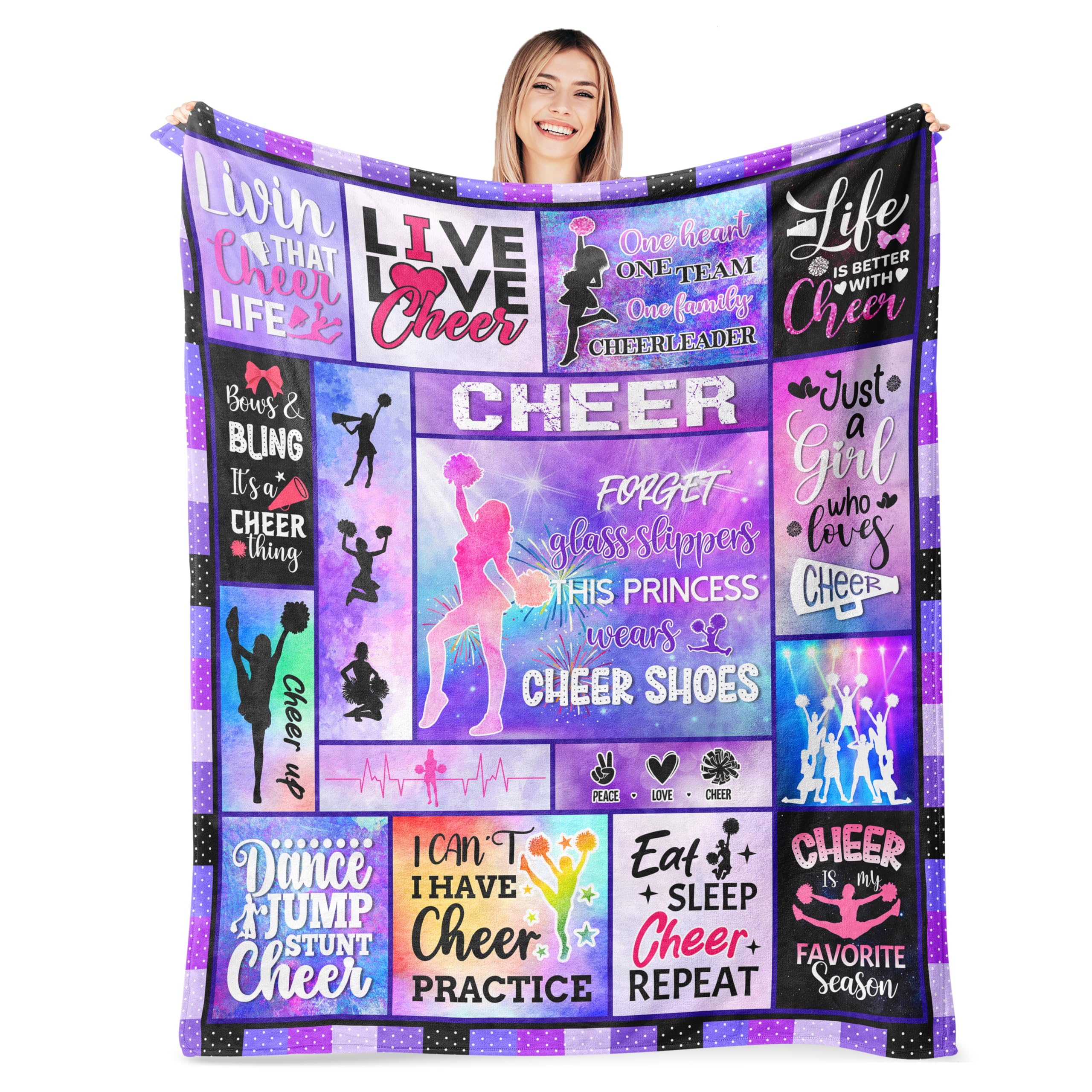 Amazon.com: Cheerleader Gifts Blanket, Cheerleading Gifts for Girls ...