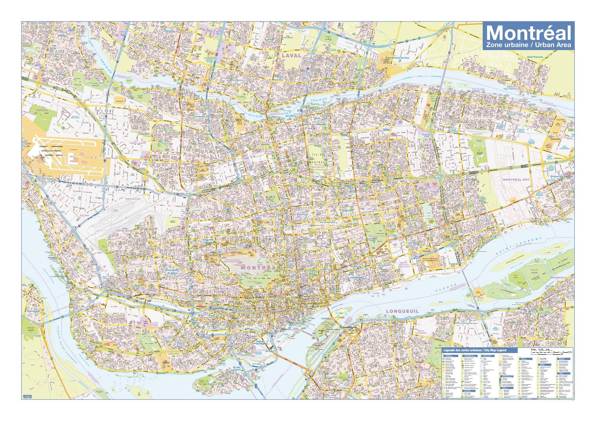 Map Of Downtown Montreal Canada
