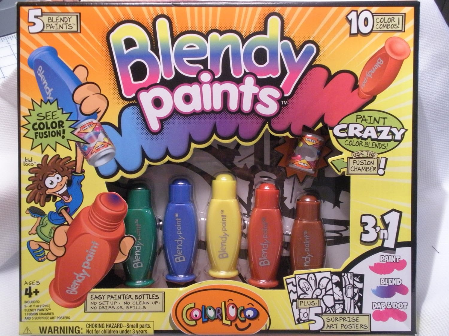 Amazon.com: Blendy Paints/5 painter bottles, Color Fusion Chamber, & 5 ...