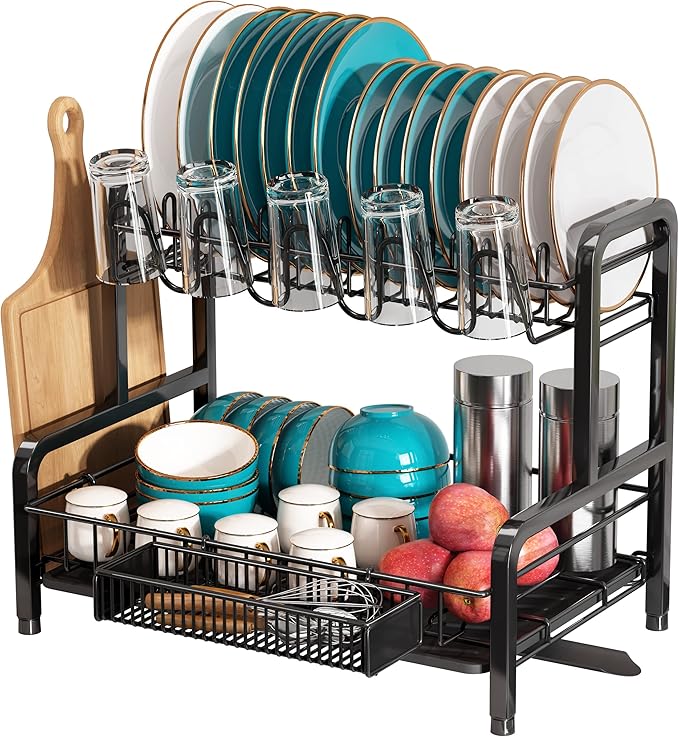 romision Dish Drainer Rack, Stainless Steel Dish Drainer for Kitchen ...
