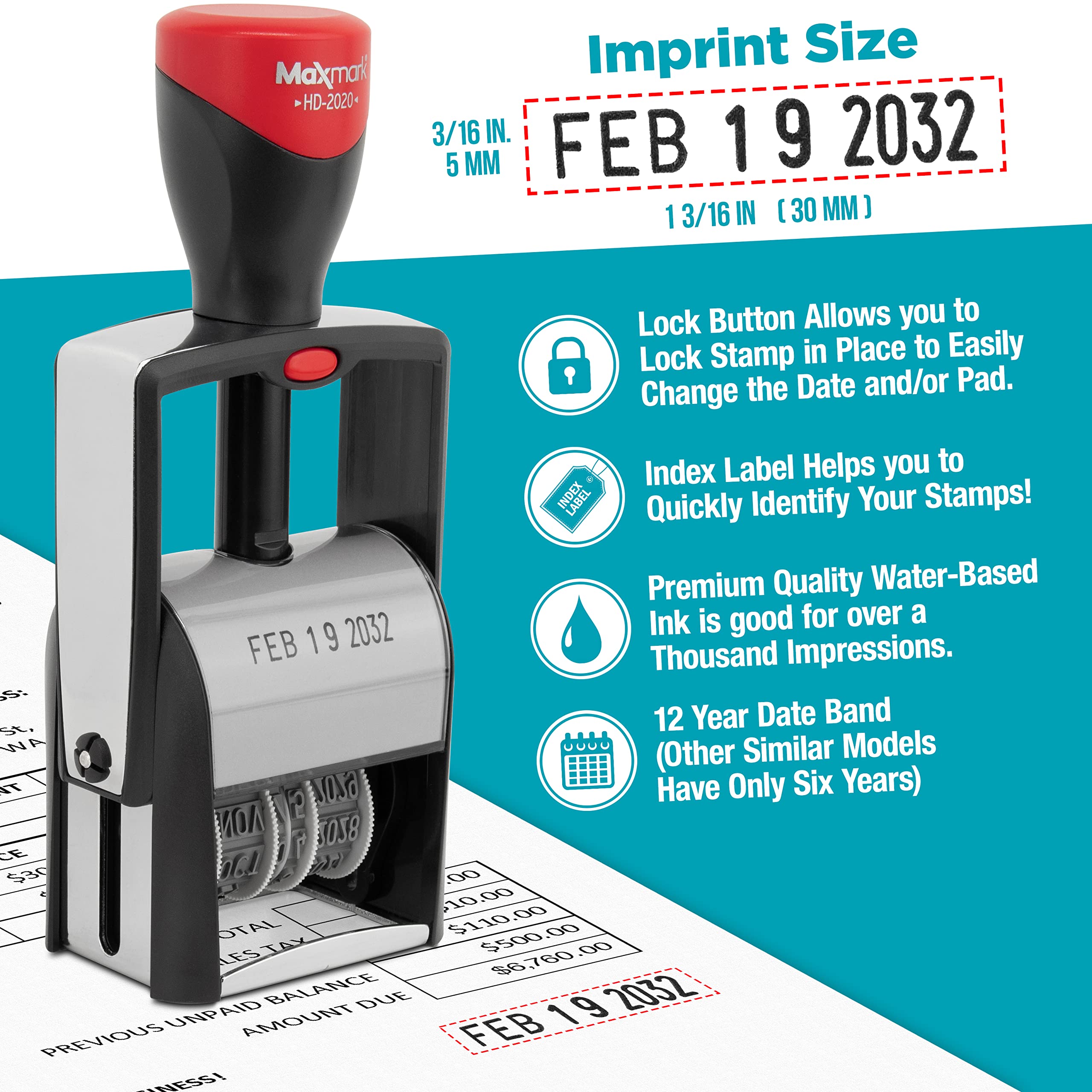 Snapklik.com : MaxMark Heavy Duty Date Stamp