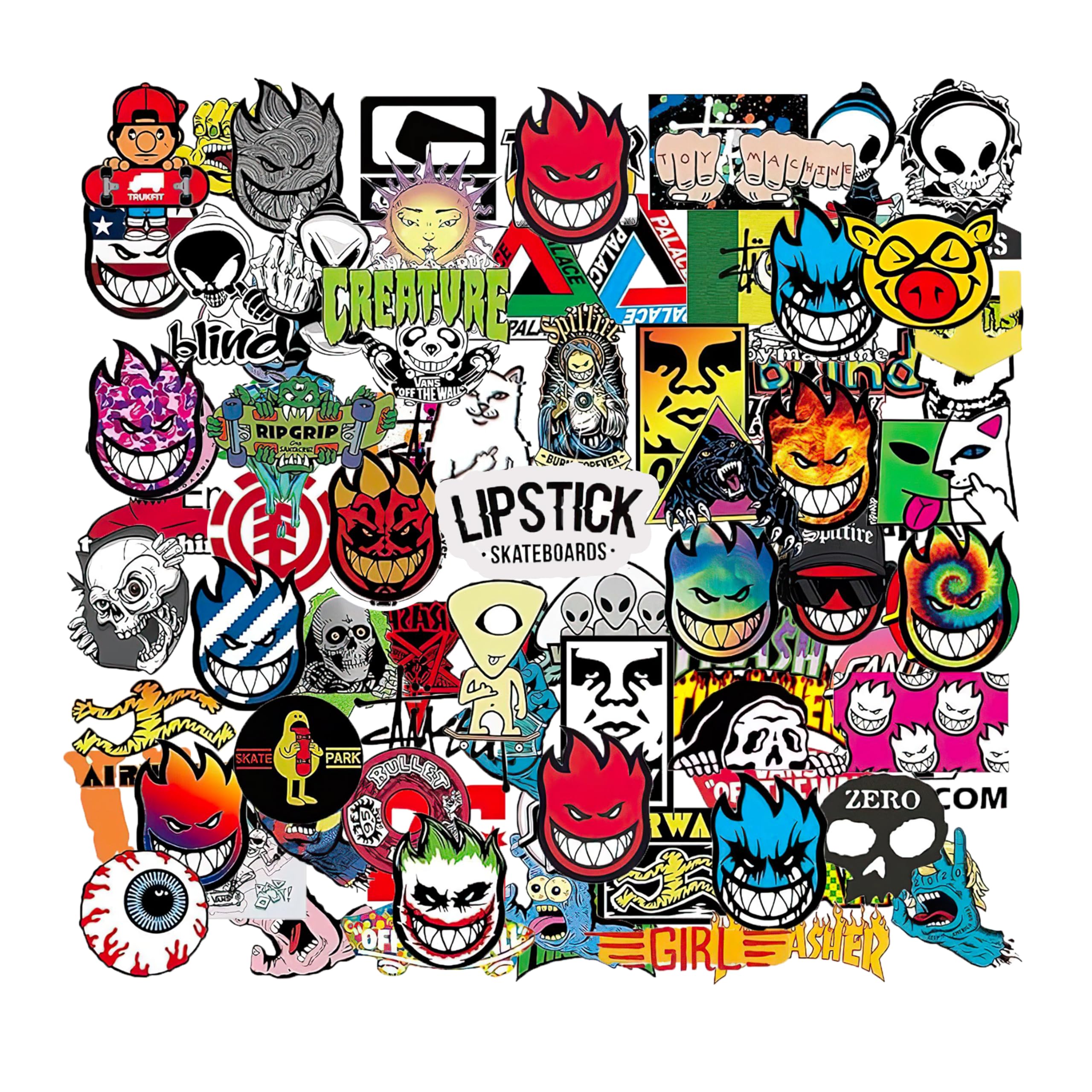 Amazon.com: 100Pcs Skateboard Stickers, Skateboading Pack Stickers for ...
