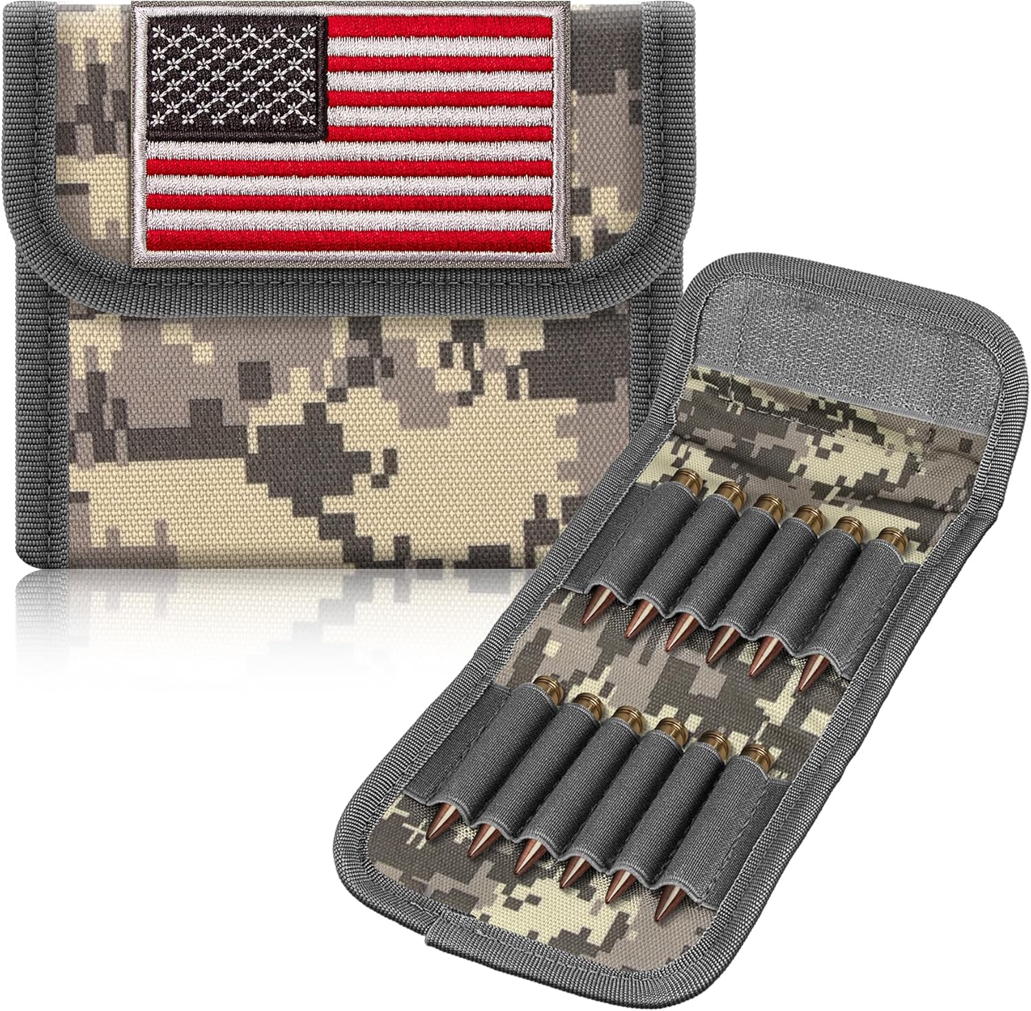 bvya Tactical Molle Outdoor 12 Round Rifle Ammo Bag Foldable Utility ...