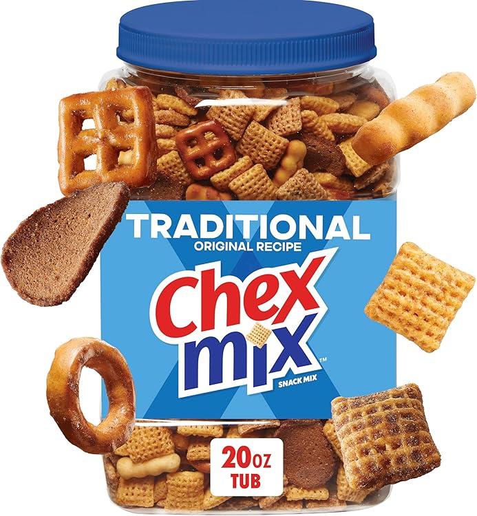 Chex Mix Traditional Original Recipe Snack Mix Salty Snacks Tub ...
