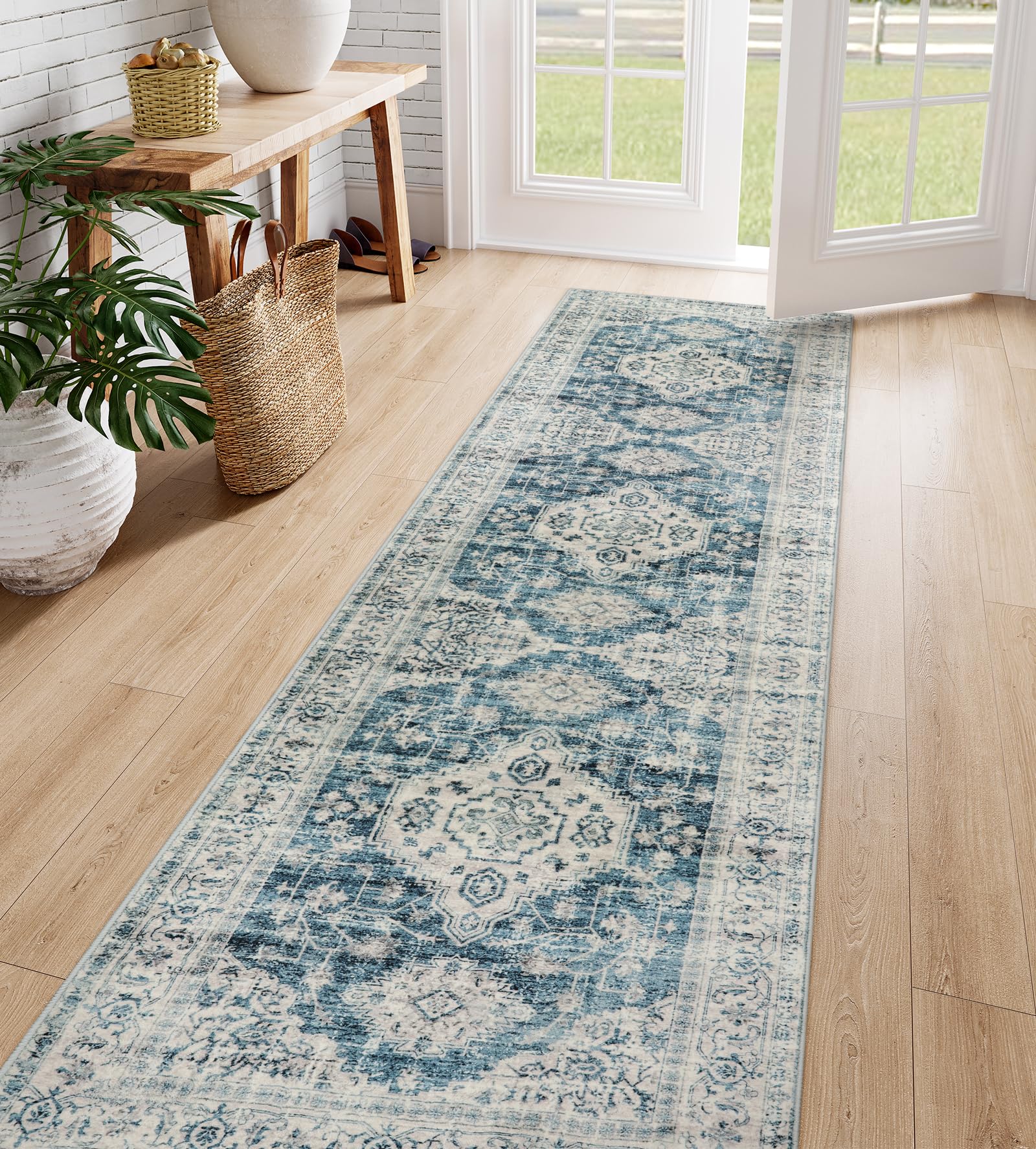 Amazon.com: Lahome Oriental Washable Runner Rug Non Slip, 2x7 Rug ...