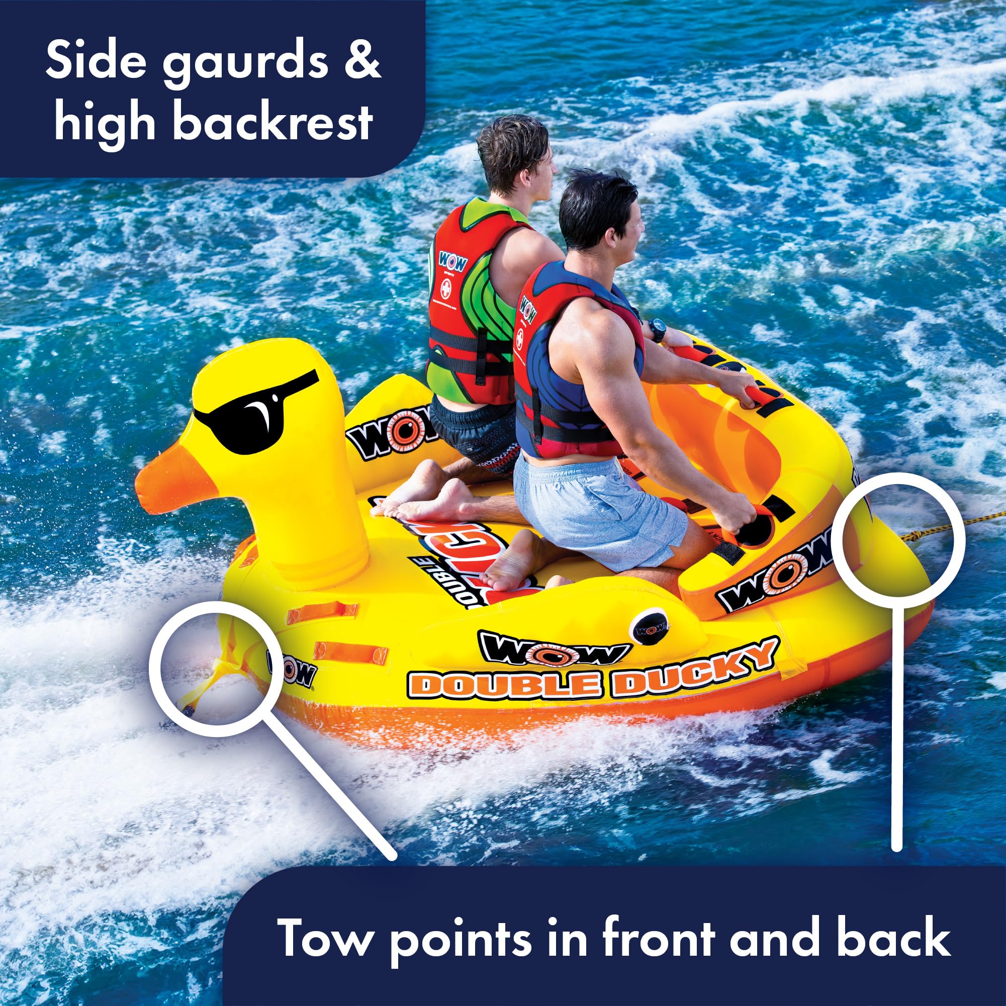 Snapklik.com : Double Ducky Towable Deck Tube For Boating 1-2 Person ...