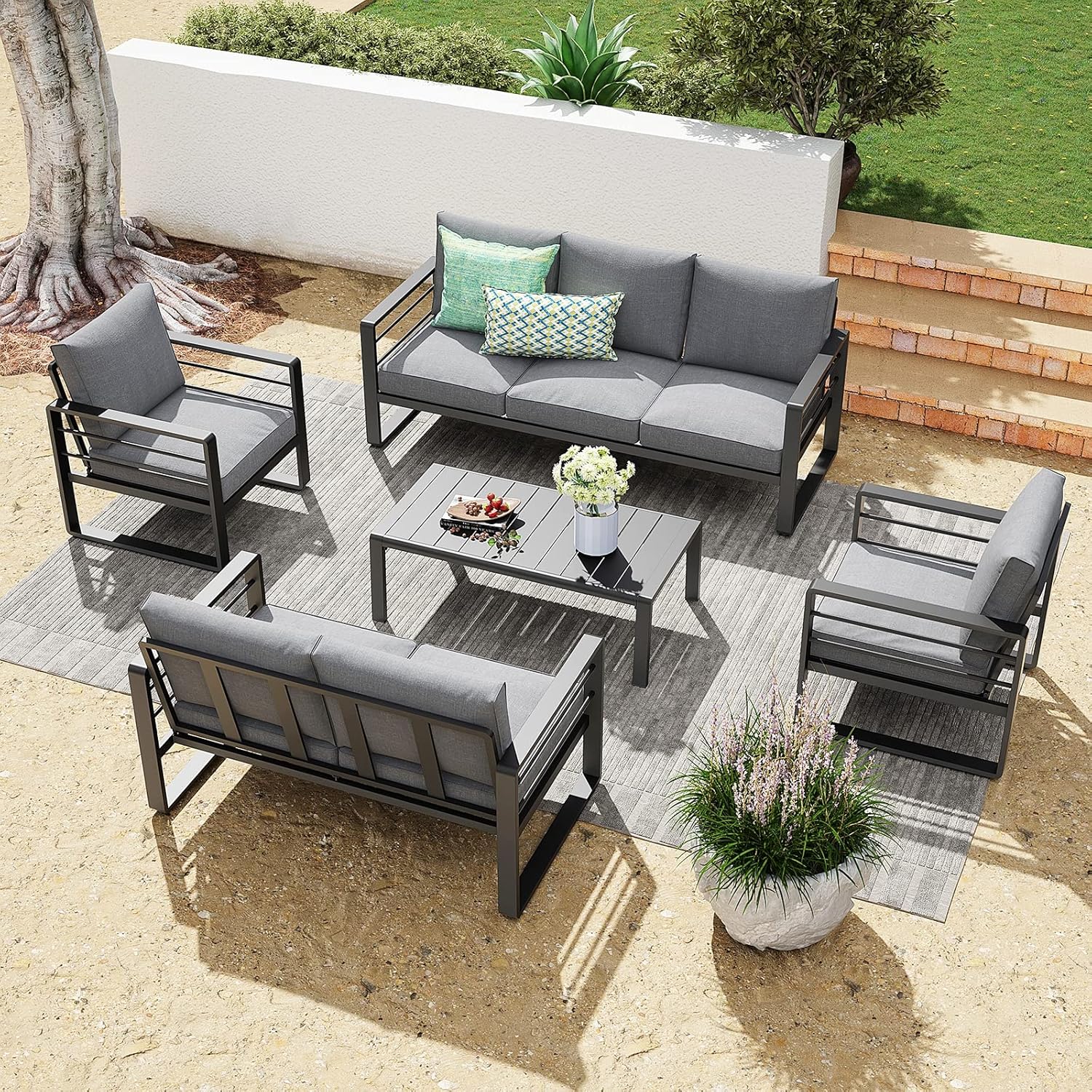 Patiorama Aluminum Patio Furniture Set, 5 PCS Modern Philippines | Ubuy
