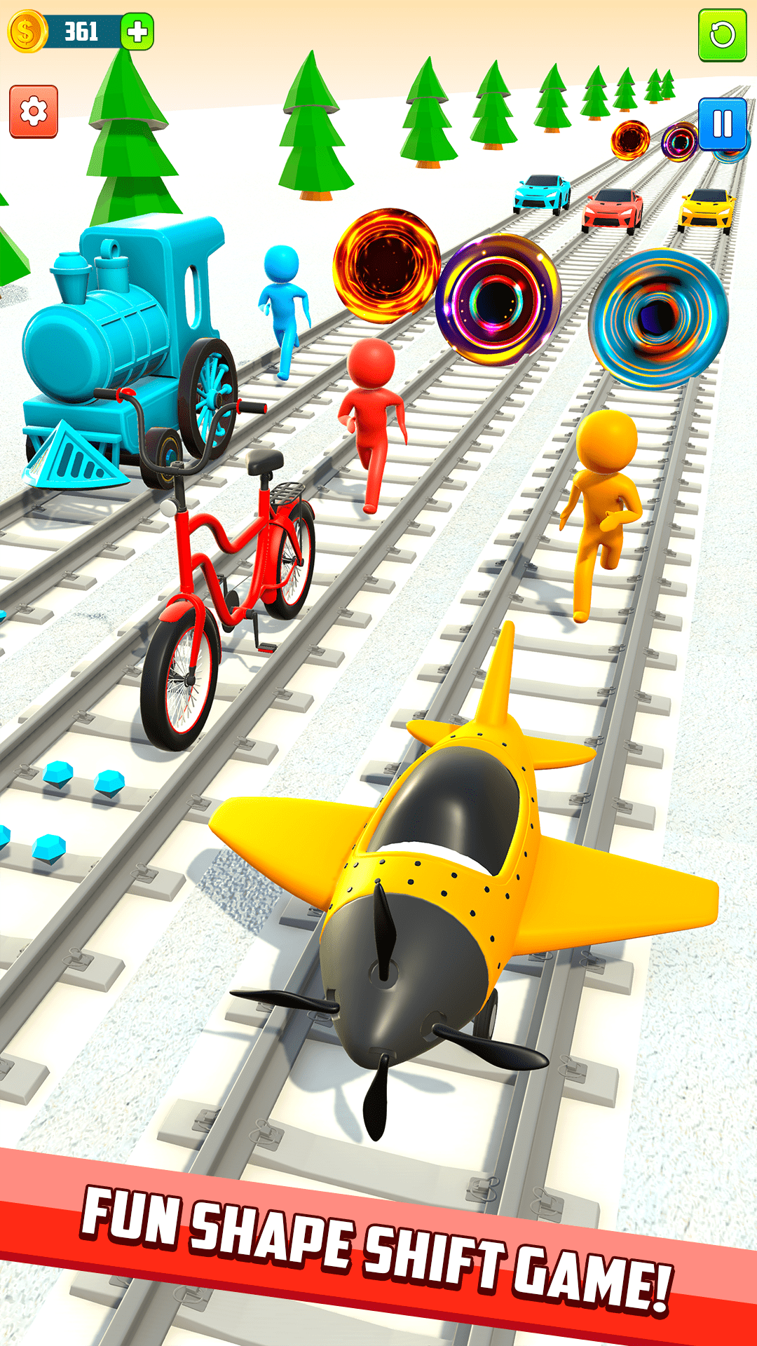 Shape Transform Rush Shifting Race Master Car 3D Casual Game And New Super Robot Bridge Run Race ...