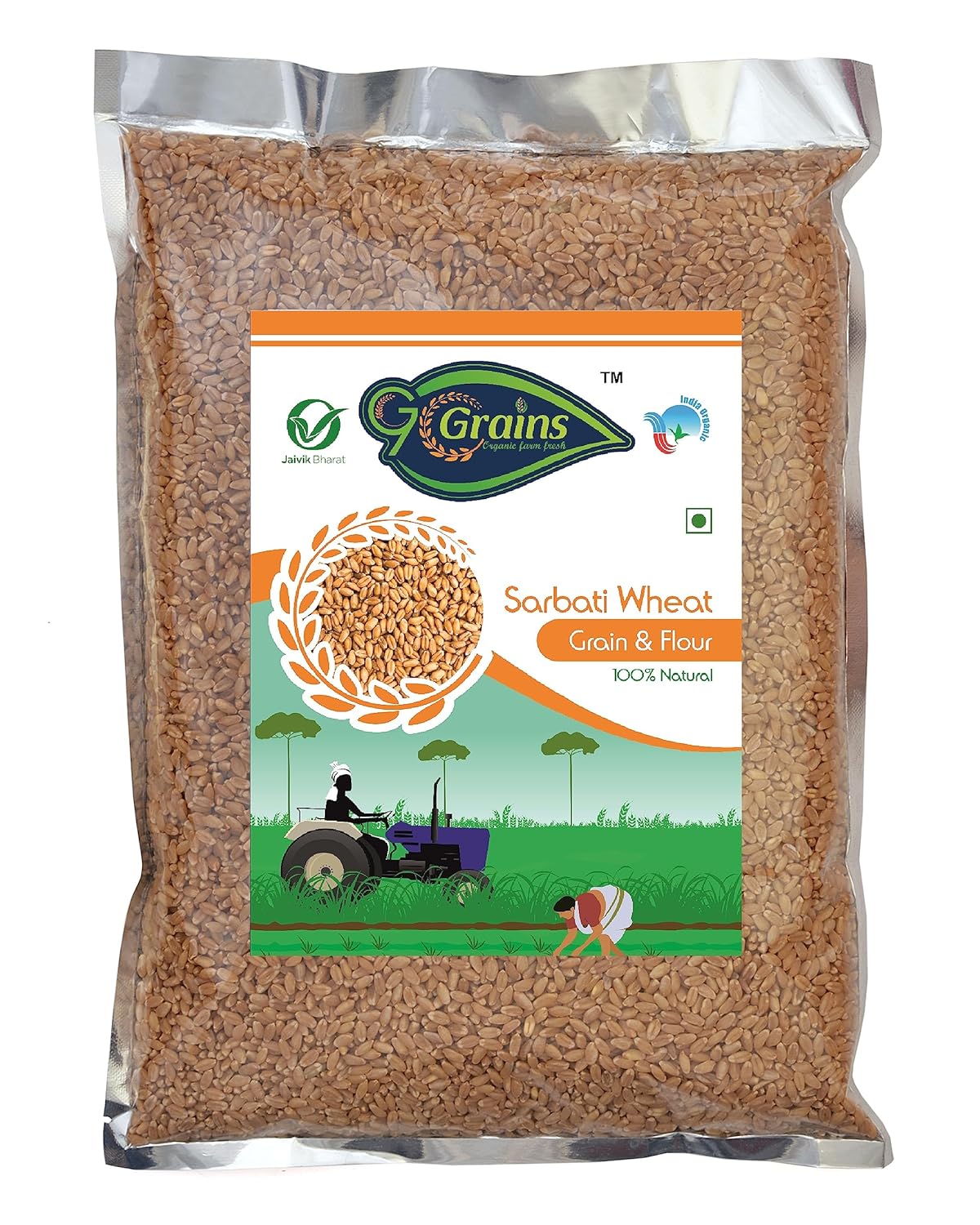 Organic Sarbati Wheat Whole Grains(10 Kg)| Whole Grains For Eating And ...