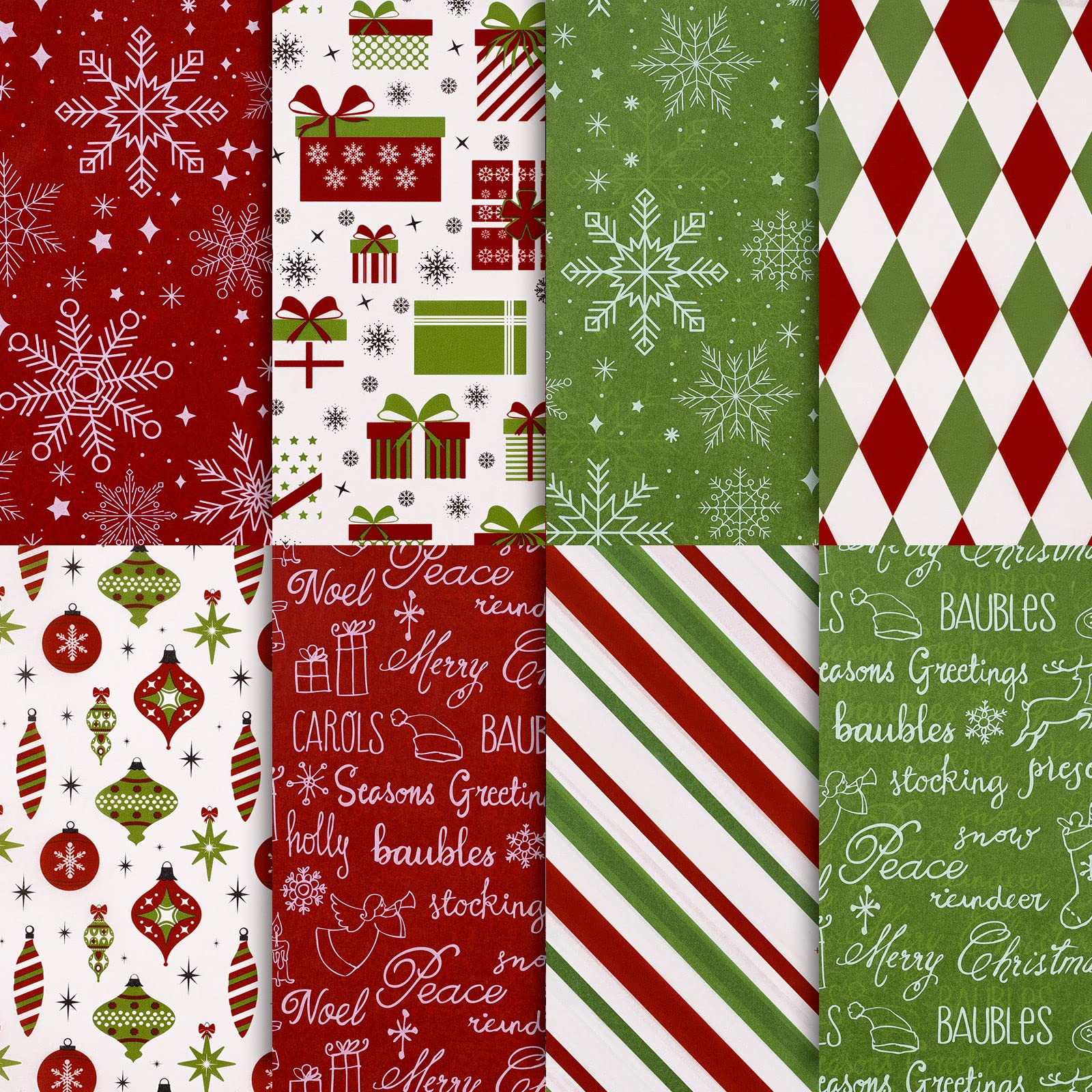 Amazon.com: Whaline 160 Sheet Christmas Tissue Paper Folded Flat ...