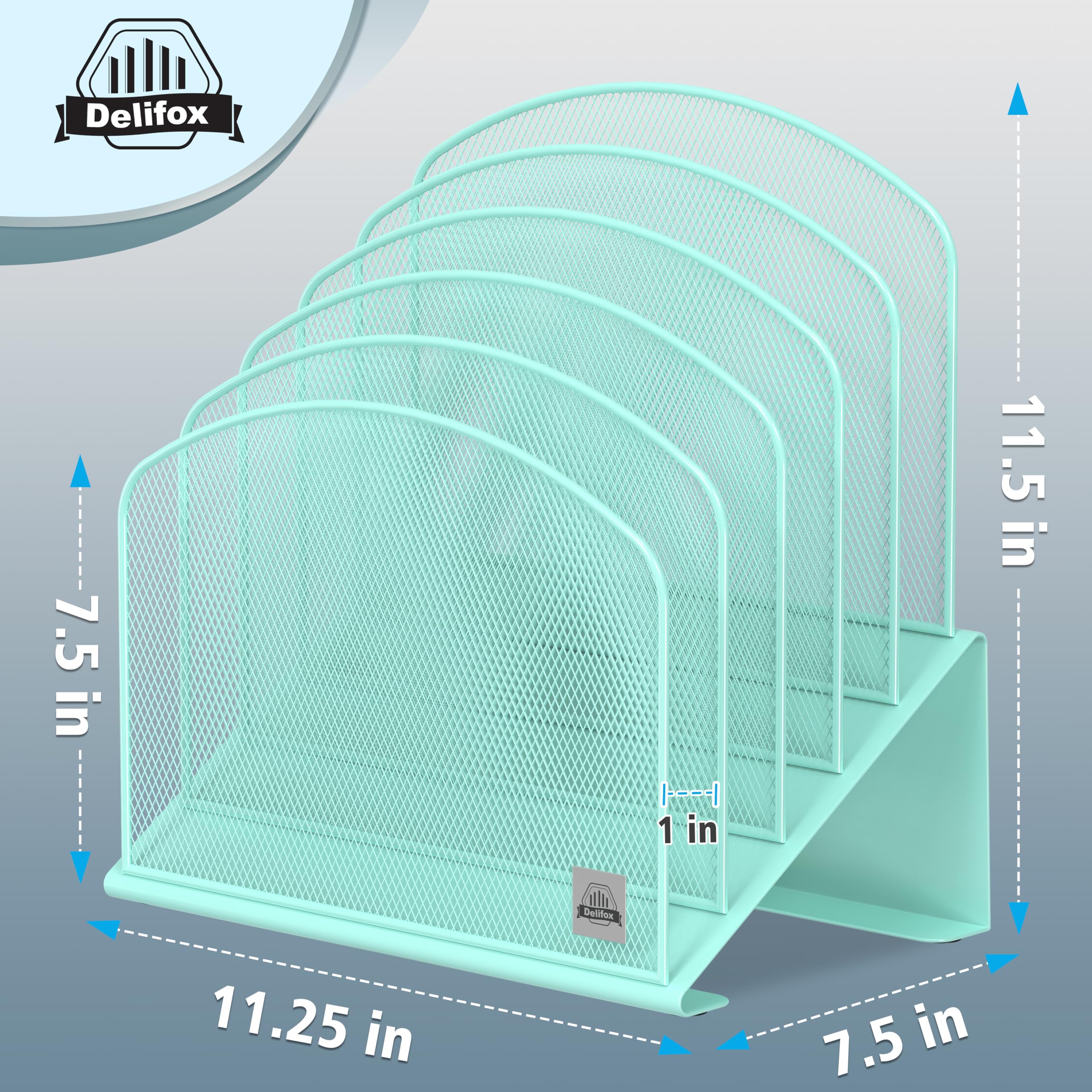 Snapklik.com : Inclined Desk File Organizer, 5-Section Vertical File ...