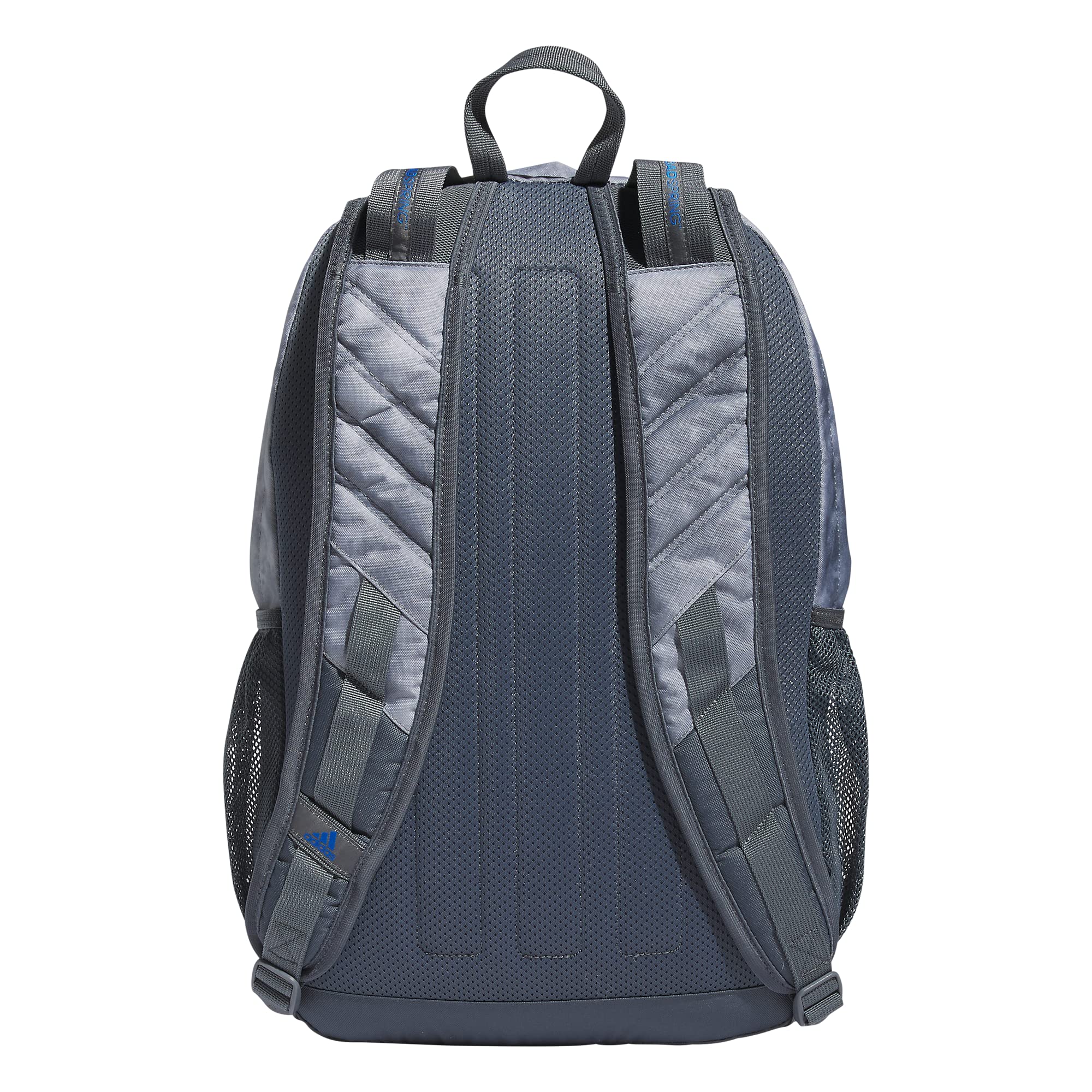 adidas Prime 6 Backpack, Stone Wash Grey/Bright Royal Blue, One Size