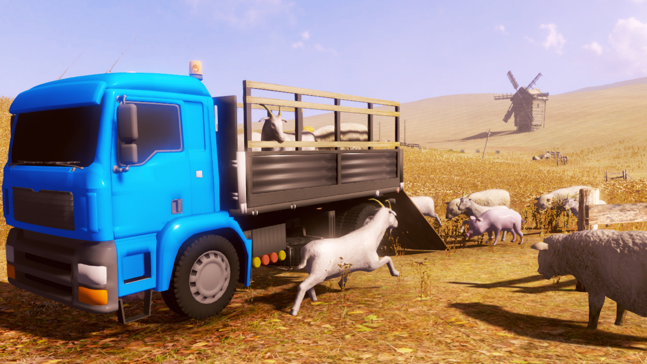 City Farm Animal Transport Truck: Cargo Offroad Drive Parking Game ...