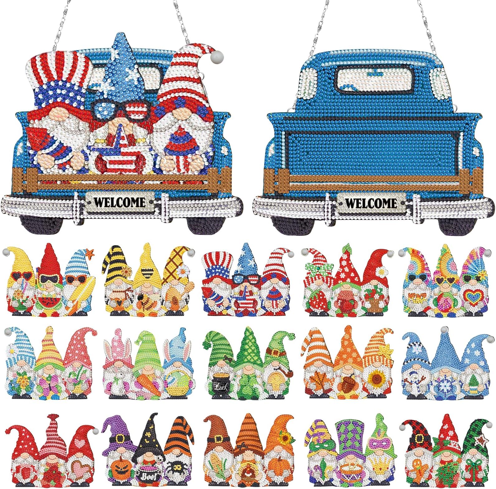 Amazon.com: APCGSM 16PCS Interchangeable Diamond Painting Welcome Sign ...