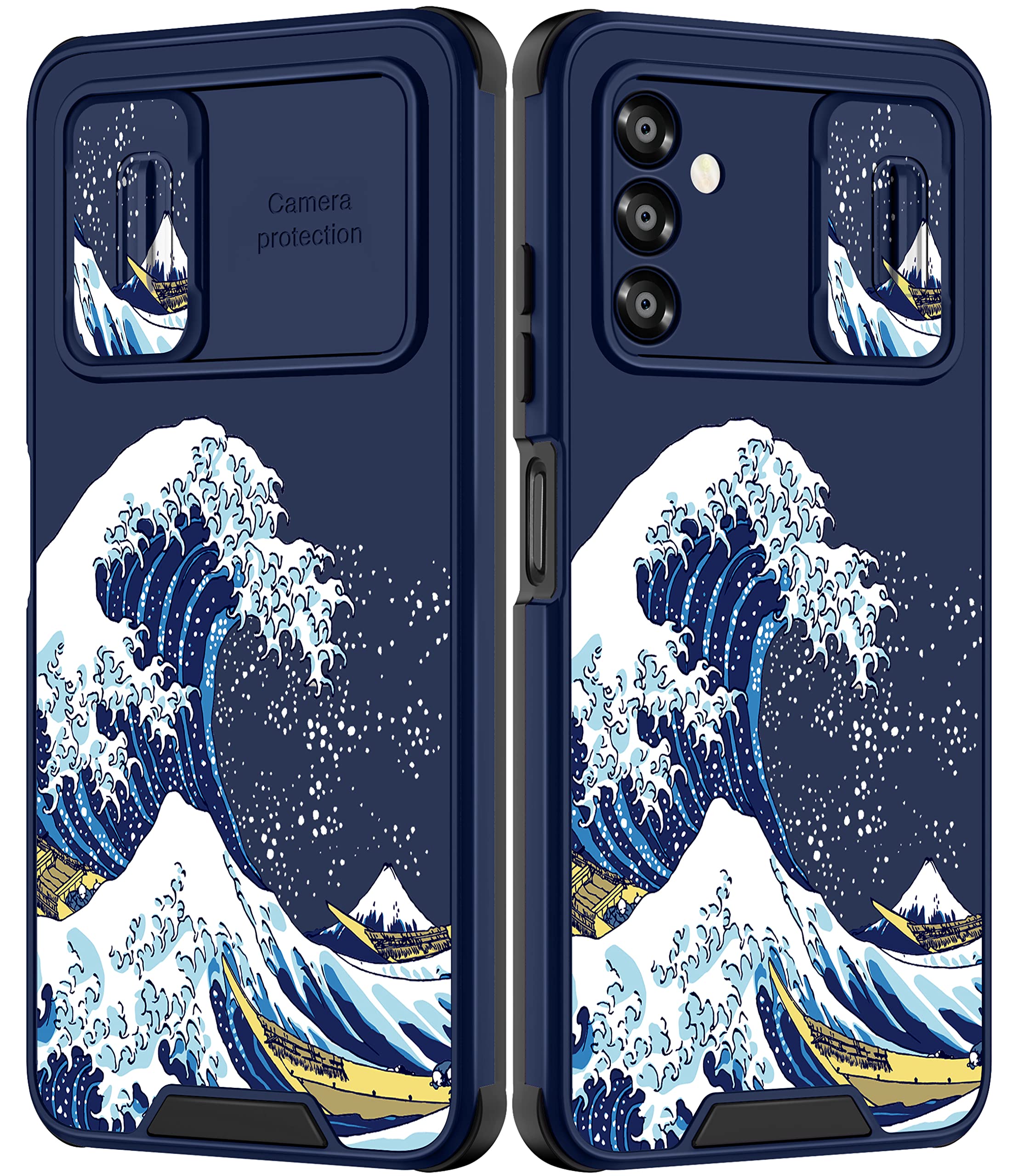 Amazon.com: Goocrux for Samsung Galaxy A13 5G Case Waves Women Girls Cute Great Wave Japanese ...