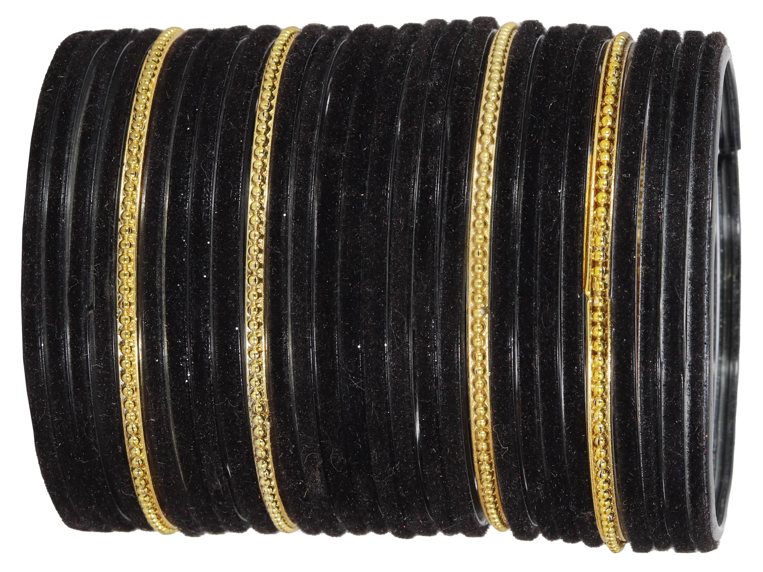 Buy NMII Glass Bangles Set For Women and Girls with Velvet and Golden ...