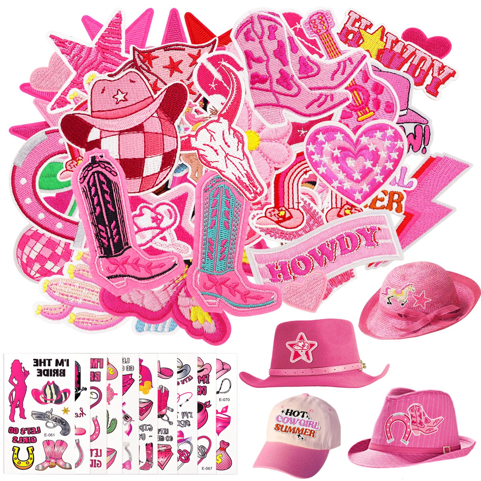 Amazon.com: 47 Pcs Western Iron On Patches for Hats and 10 Sheets ...