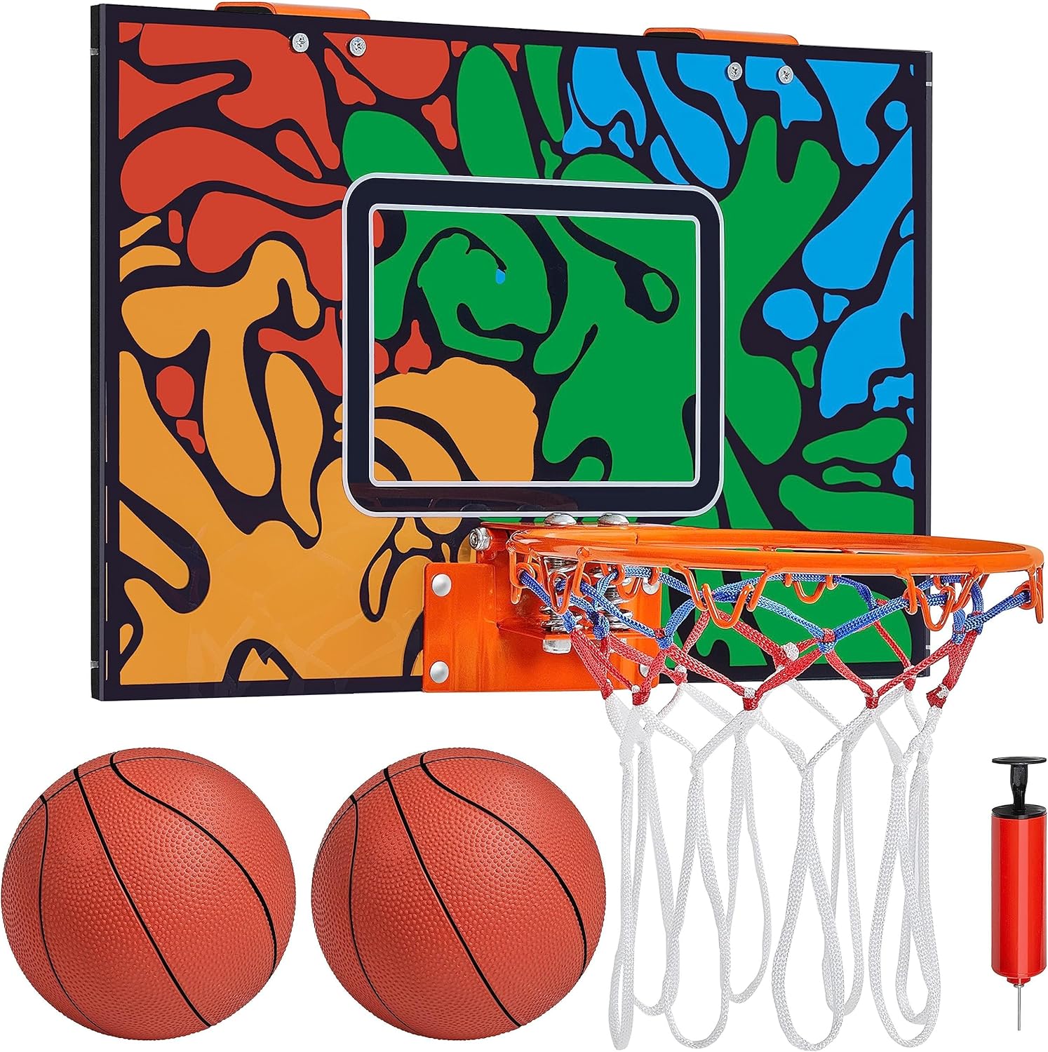 Amazon.com : Yaheetech Mini Basketball Hoop Over The Door Basketball ...