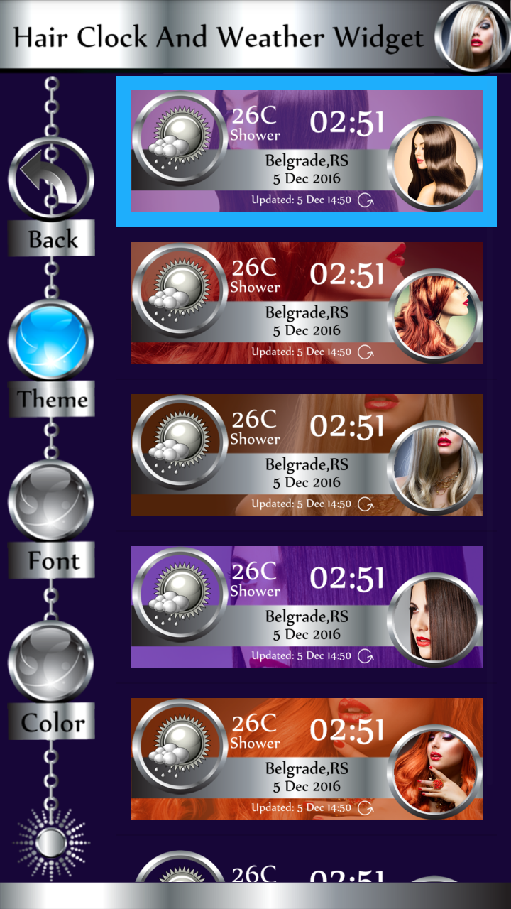 Hair Clock And Weather Widget - App on Amazon Appstore